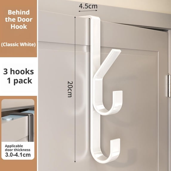 Over Door Hooks Long Hanger Hooks for Towel Rack, Carbon Steel, Space ...