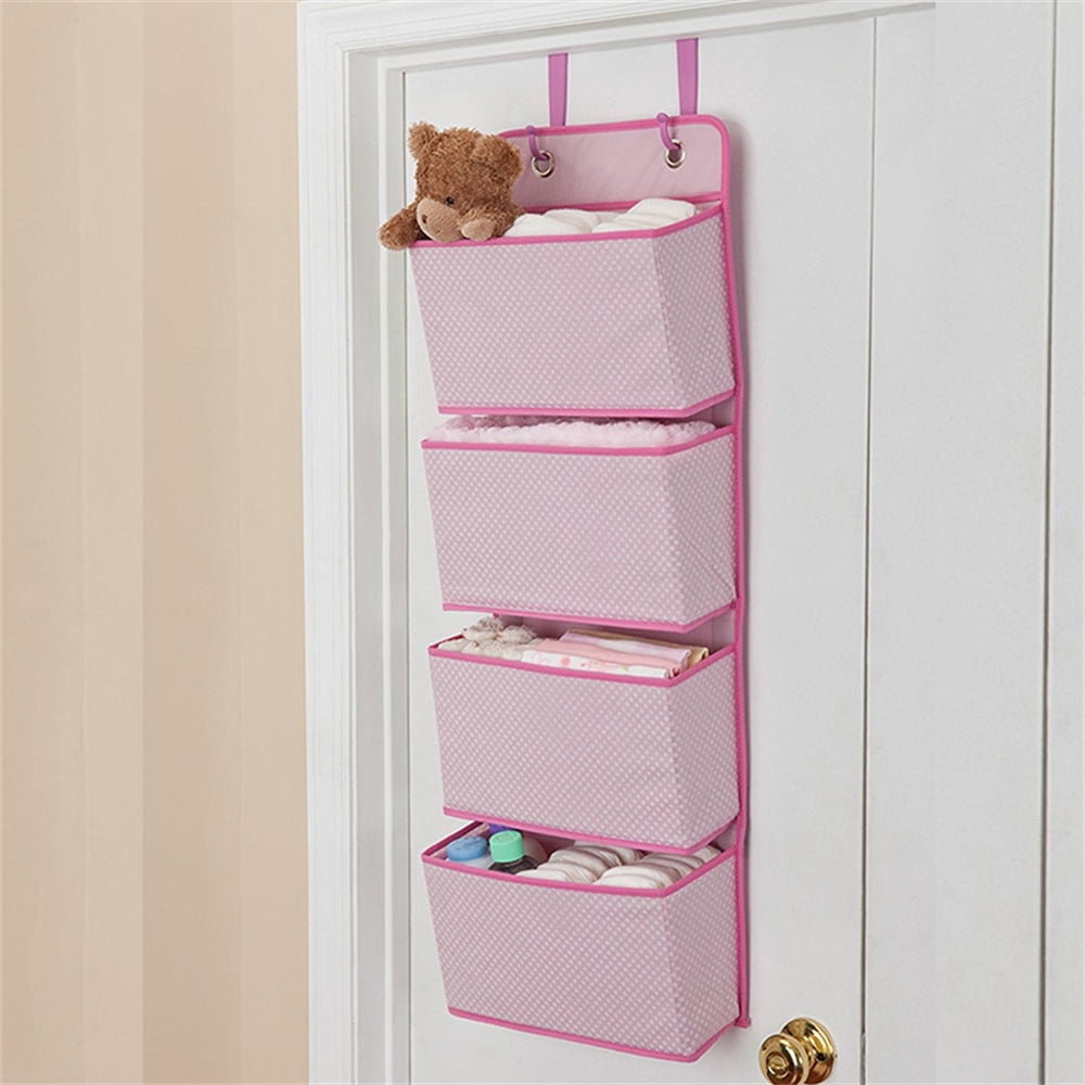 Mrmosy Over Door Organizer: Large Mesh Pockets, 10 lbs Capacity, Pink ...