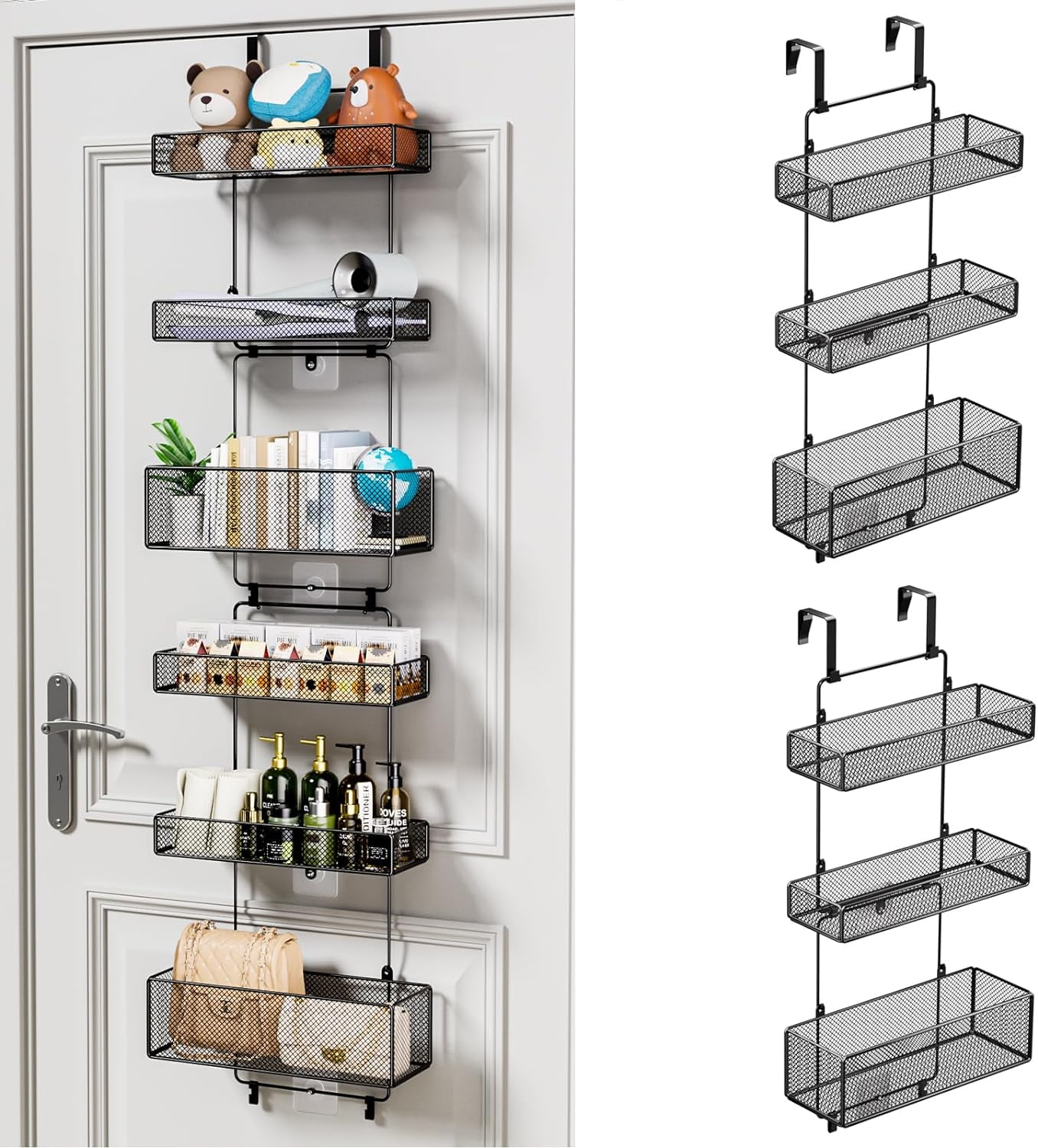 Over Door Organizer Storage - Separable Door Organizer Hanging with 6 ...