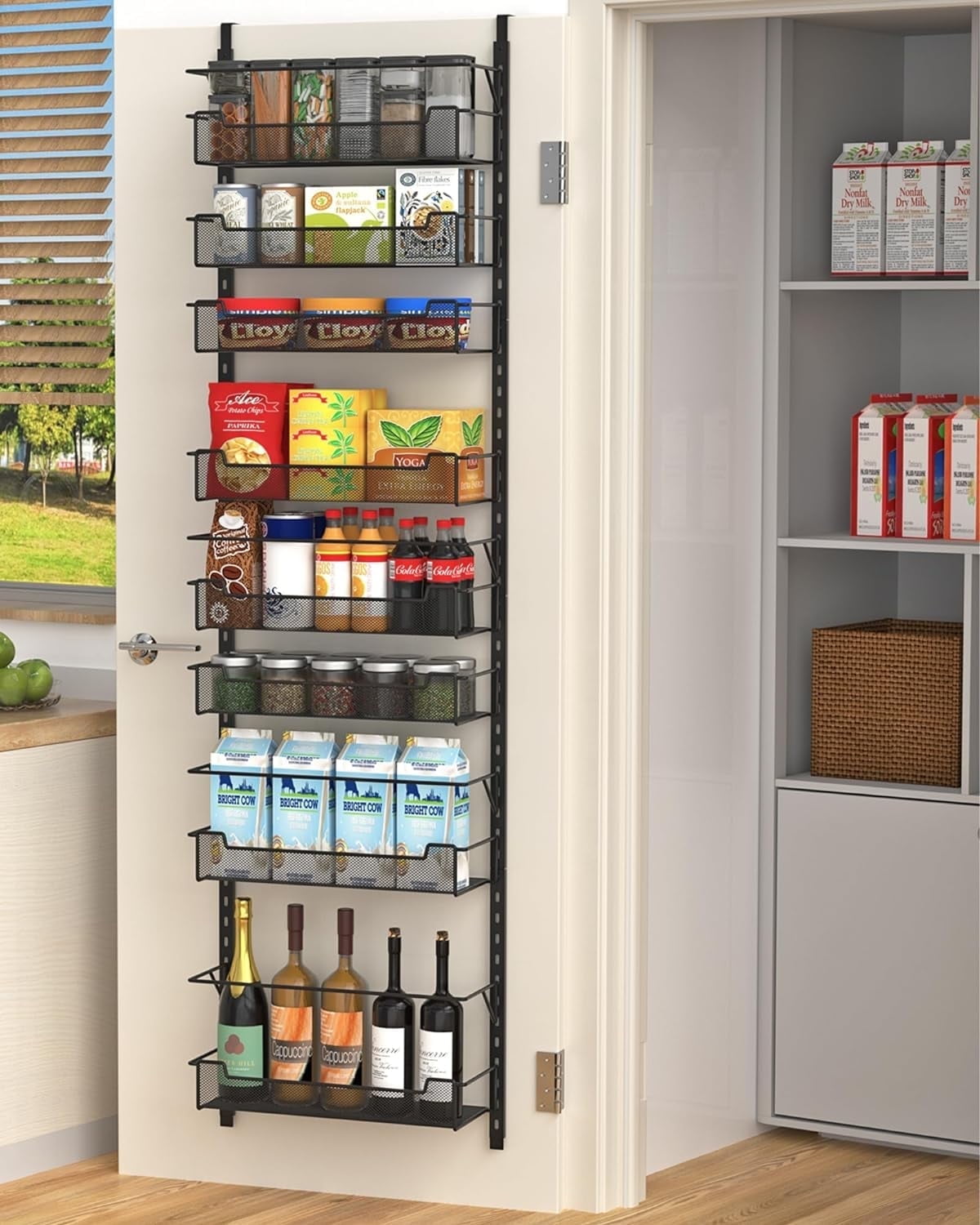 Over the Door Pantry Organizer, 8-Tier Over the Door Organizer with ...