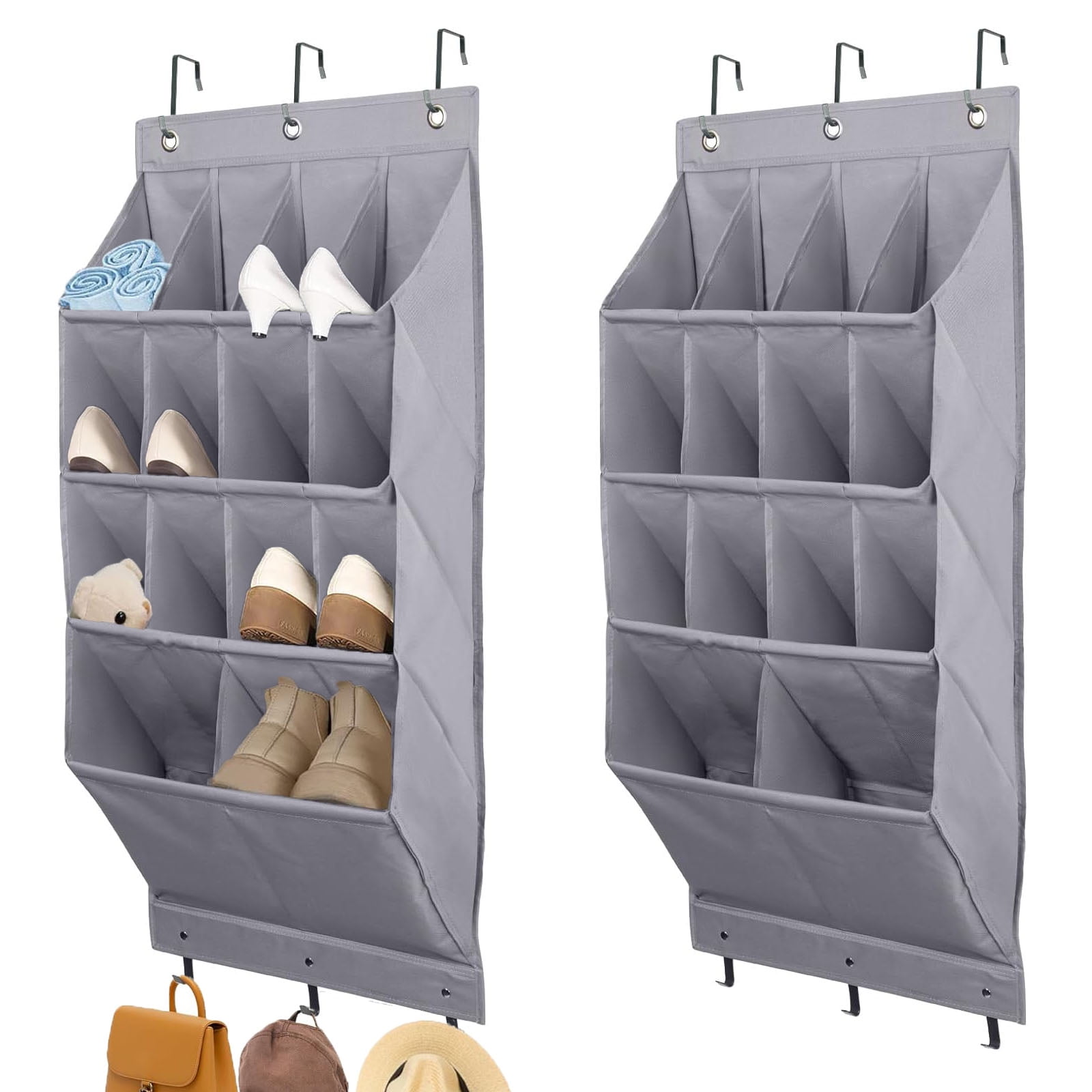 ZFITEI 14 Pocket Hanging Shoe Storage for Doors, 2 Pack - Walmart.com