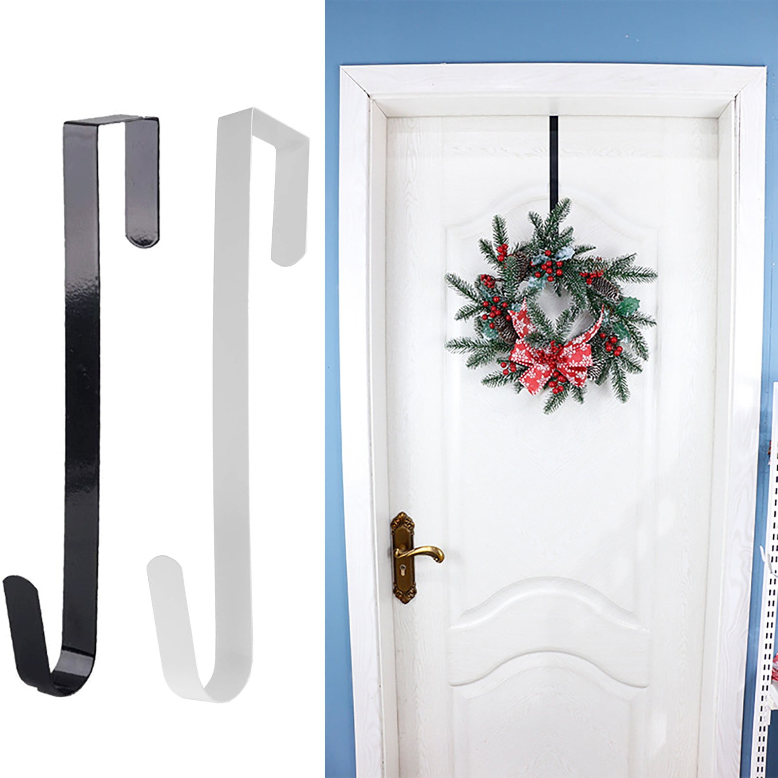 Over Door Wreath Hook Thin Metal Overdoor Wreath Holder Seasonal Hanger ...