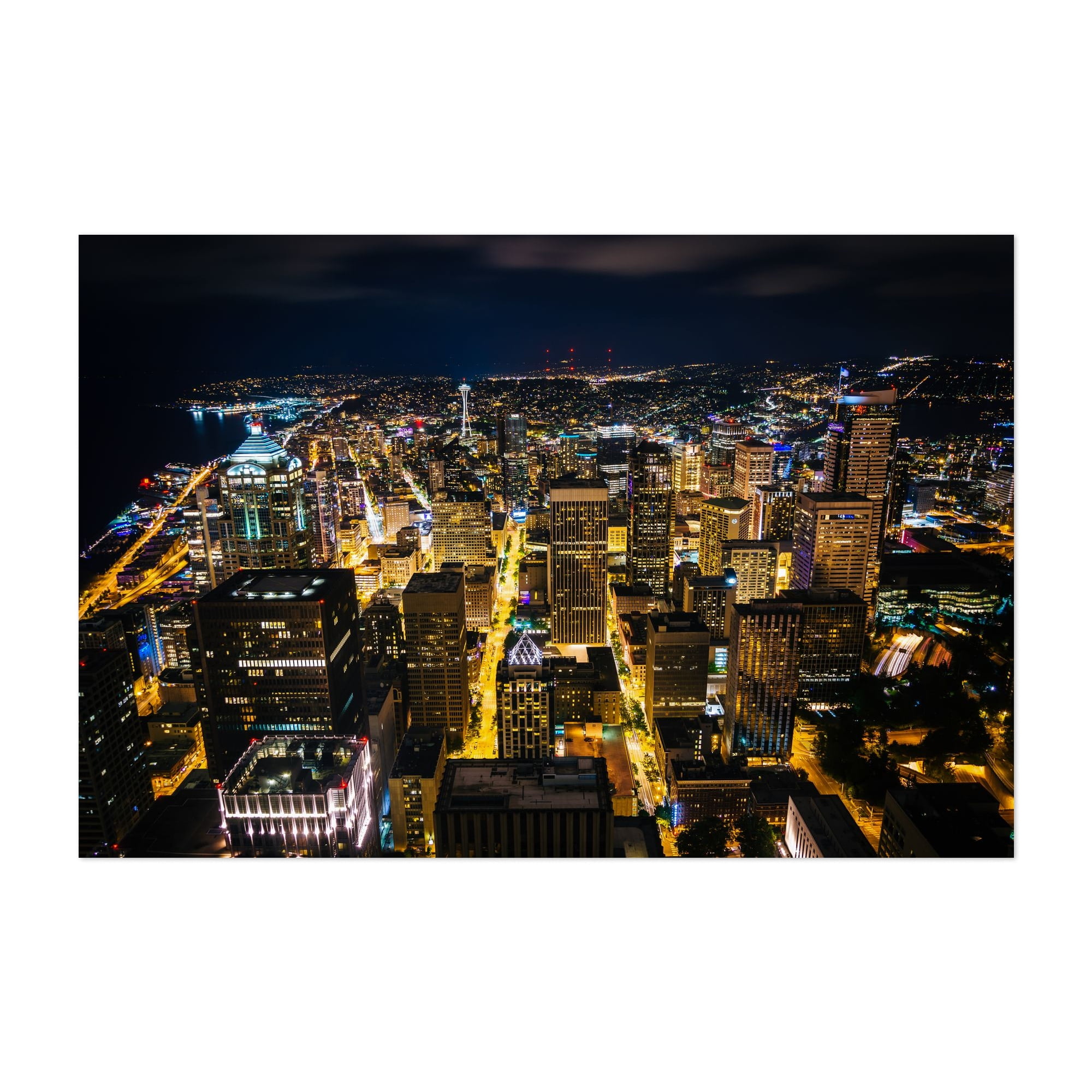 Over Downtown - Seattle Washington Photography Unframed Wall Art Print ...