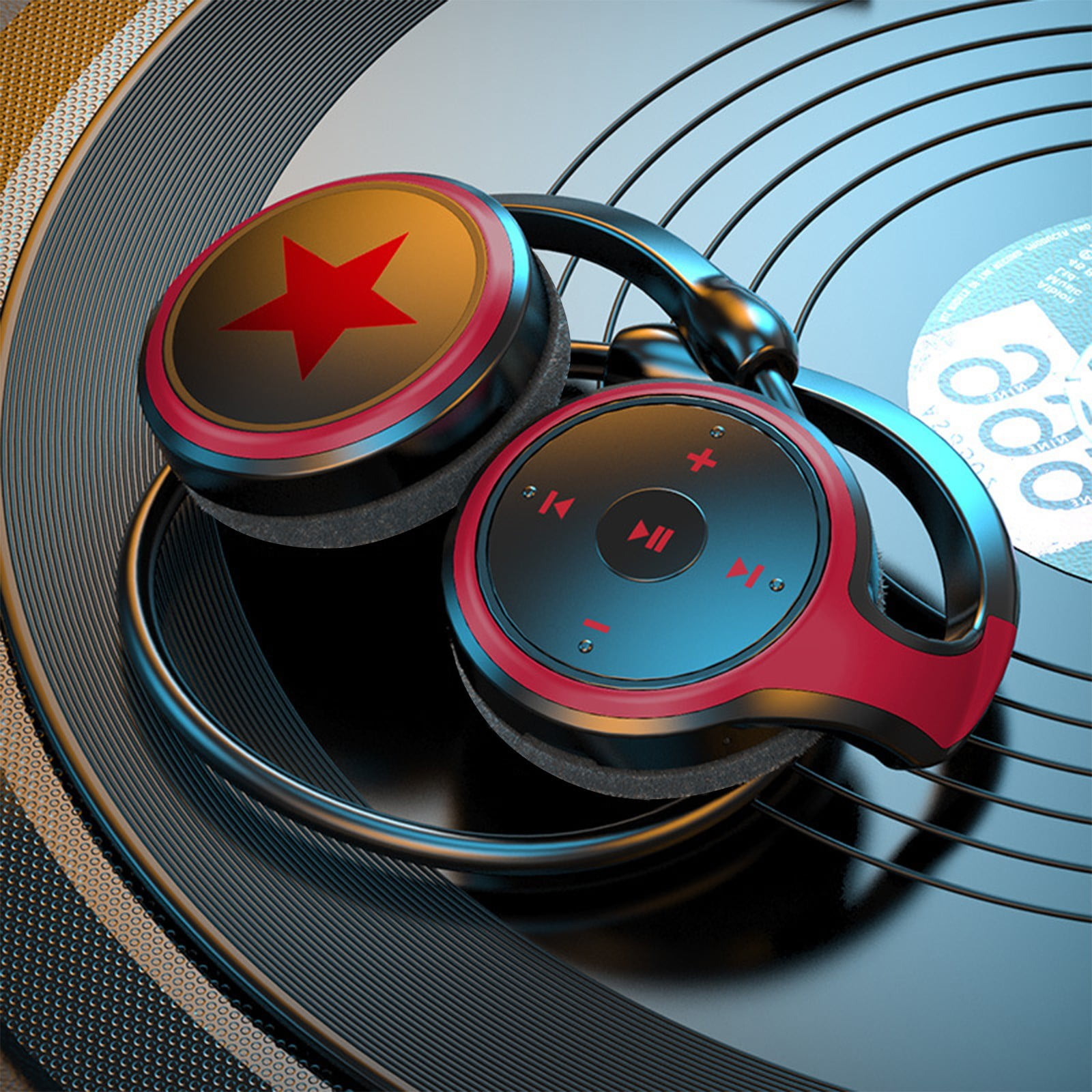 Over-Ear Bluetooth Headphones, Wireless, HiFi Stereo, Built-in ...