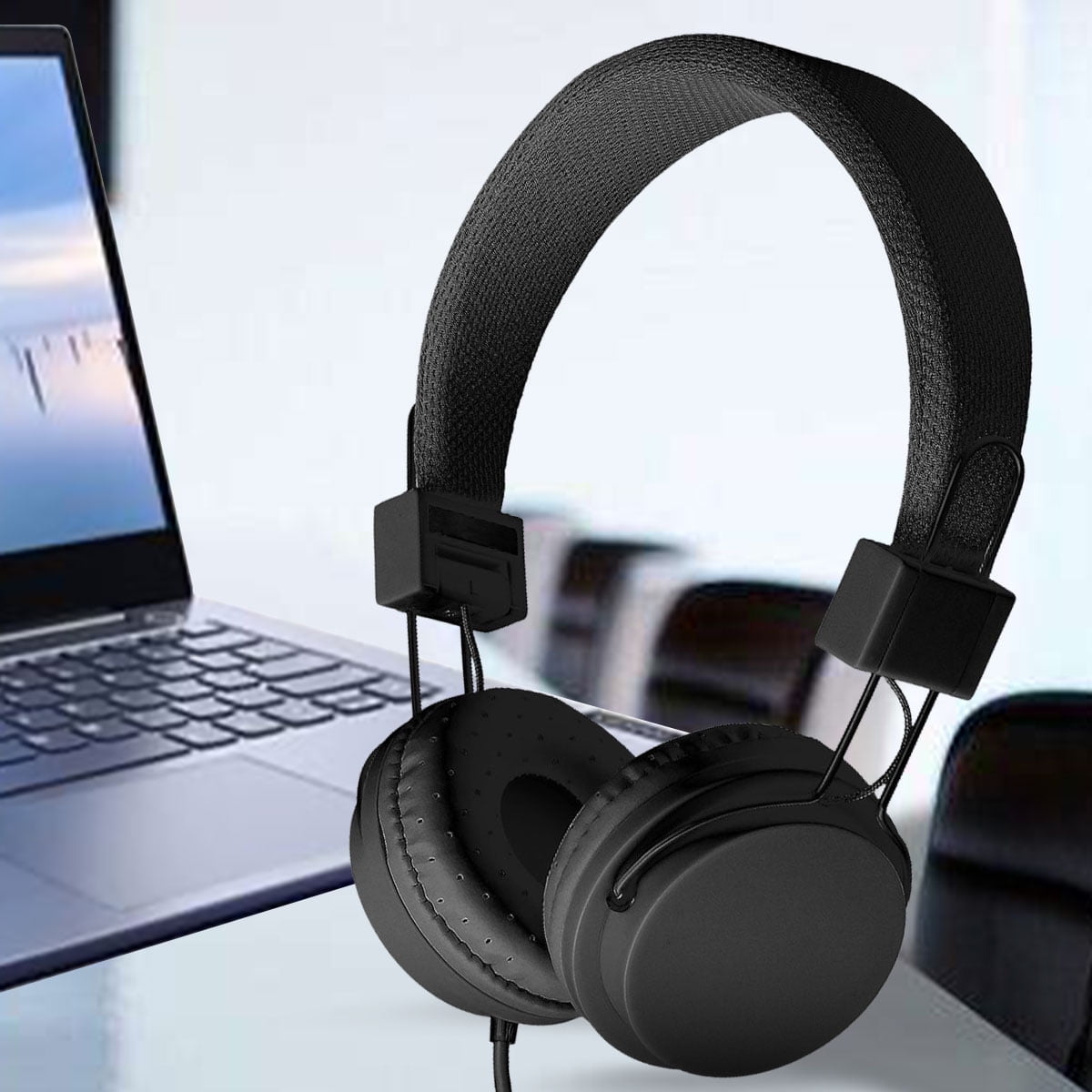 Over Ear Foldable Headset, 3.5mm Noise Protection Ear Headphones for ...