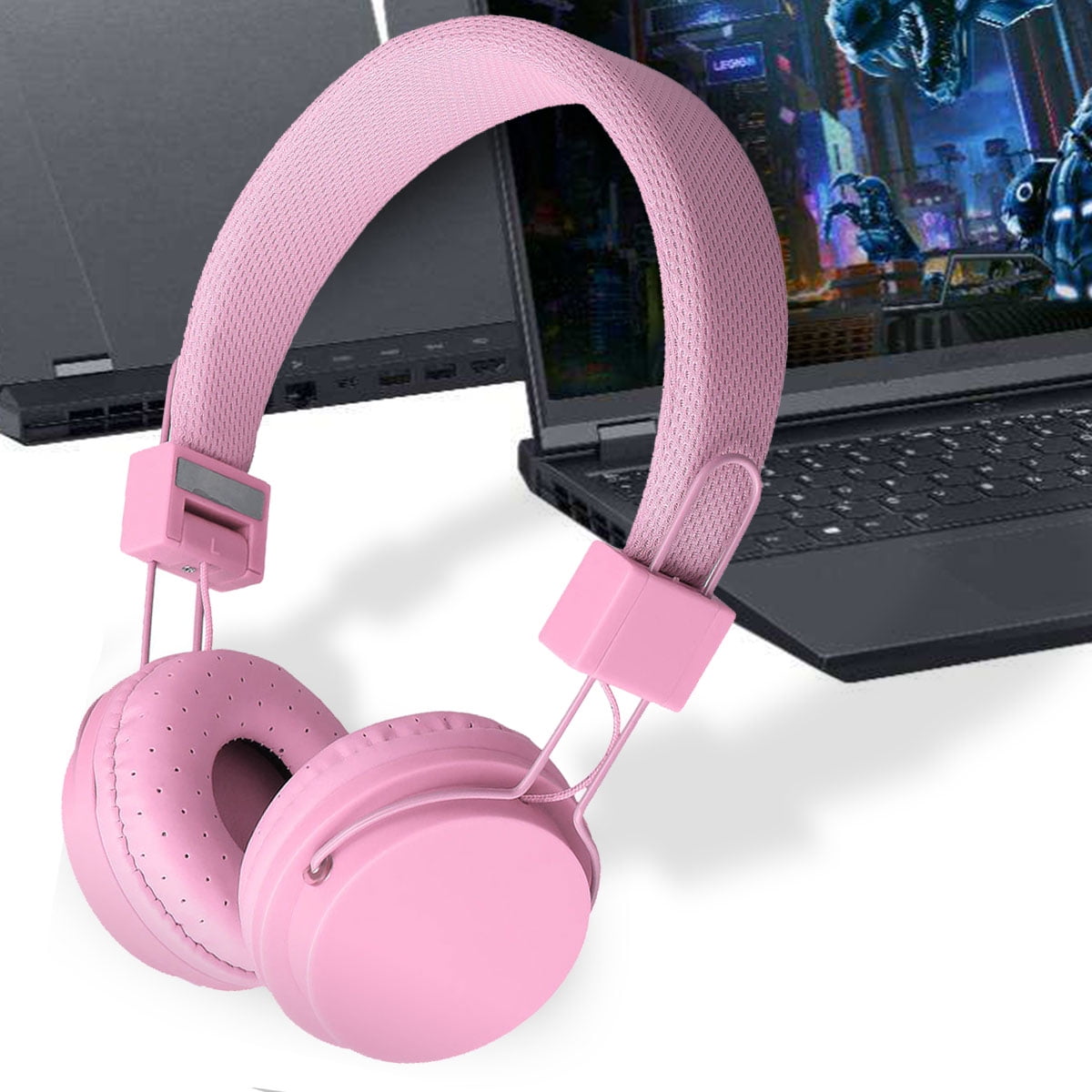 Kids' 3.5mm Over-Ear Foldable Headset, Wired Earphone Suitable for ...