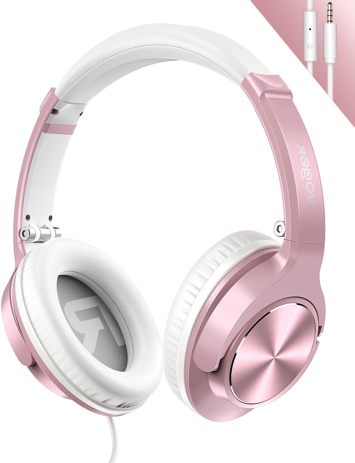 Over Ear Headphone,Wired Bass Headsets,Foldable Lightweight Headphones ...