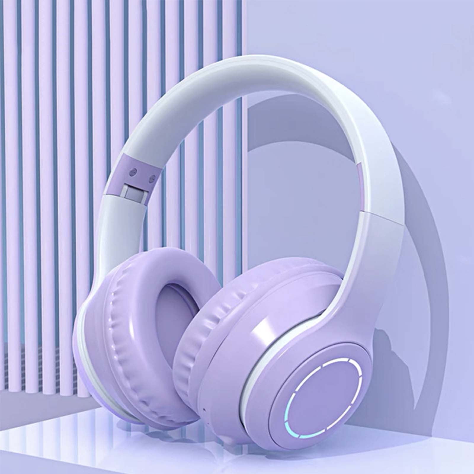 Over Ear Kids Bluetooth Headphones, Colorful LED Lights Headphones with ...