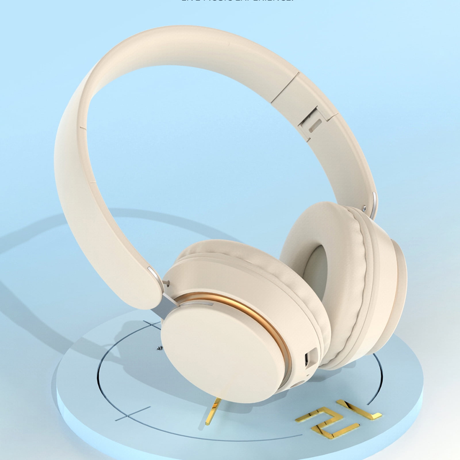 Over Ear Wireless Bluetooth Headphones with Mic Lightweight On Ear ...