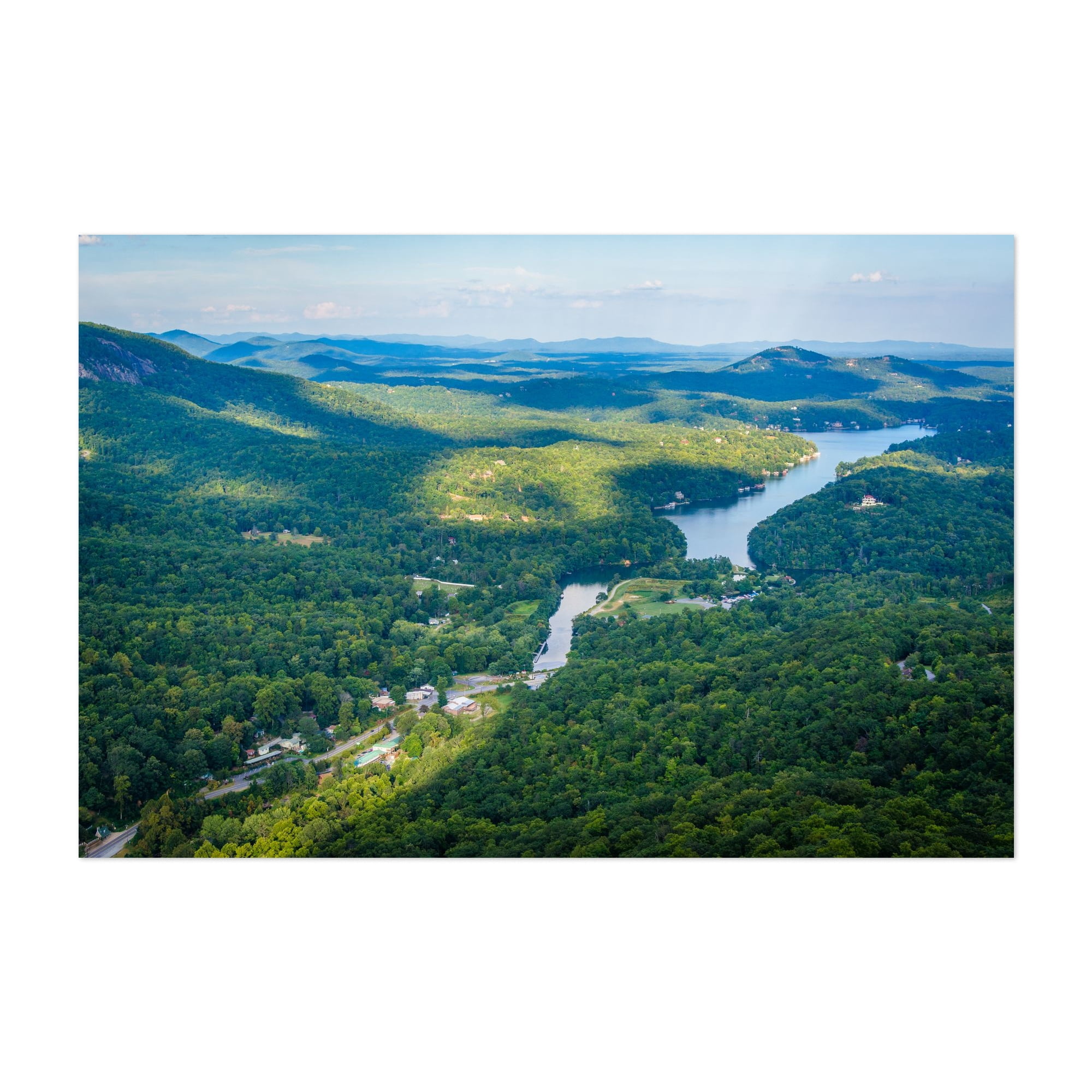 Over Lake Lure - Lake Lure North Carolina Photography Unframed Wall Art ...
