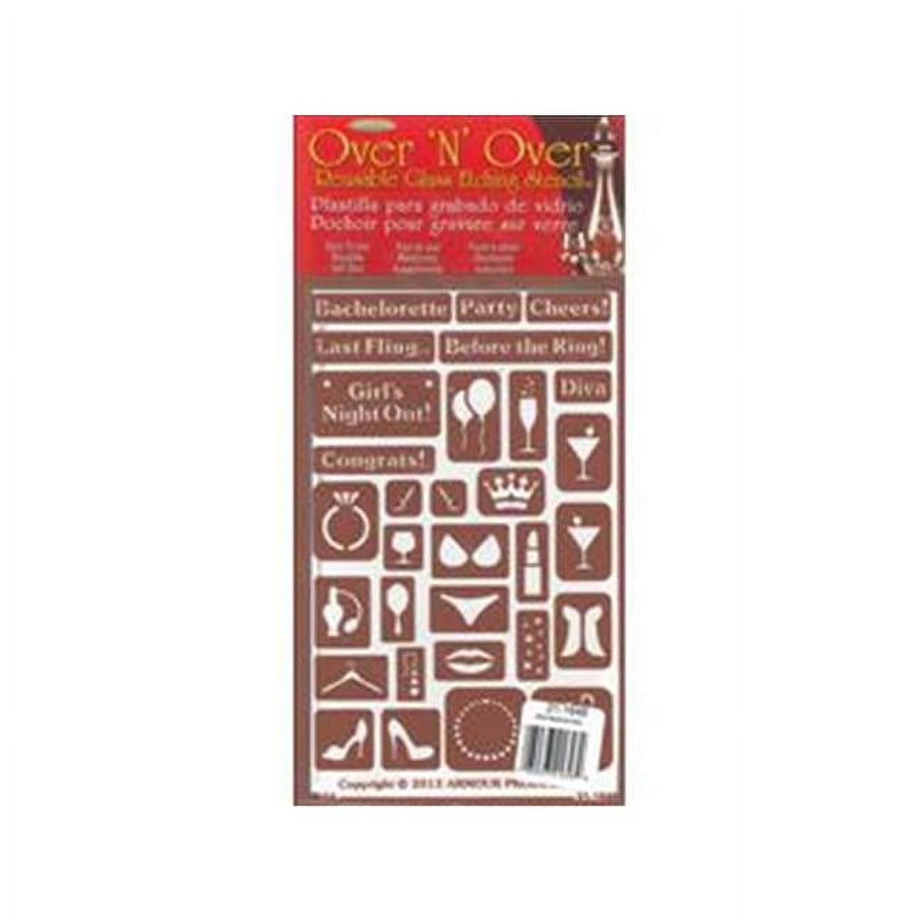 Armour Over ‘N’ Over Glass Etching Stencil - Bachelorette Party ...