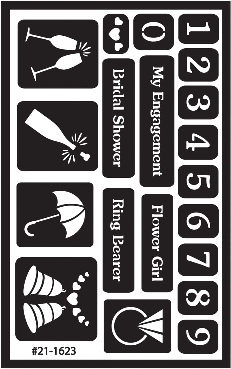 Over 'N' Over Reusable Stencils 5"X8"-Numbers, Pk 3, Armour Products ...