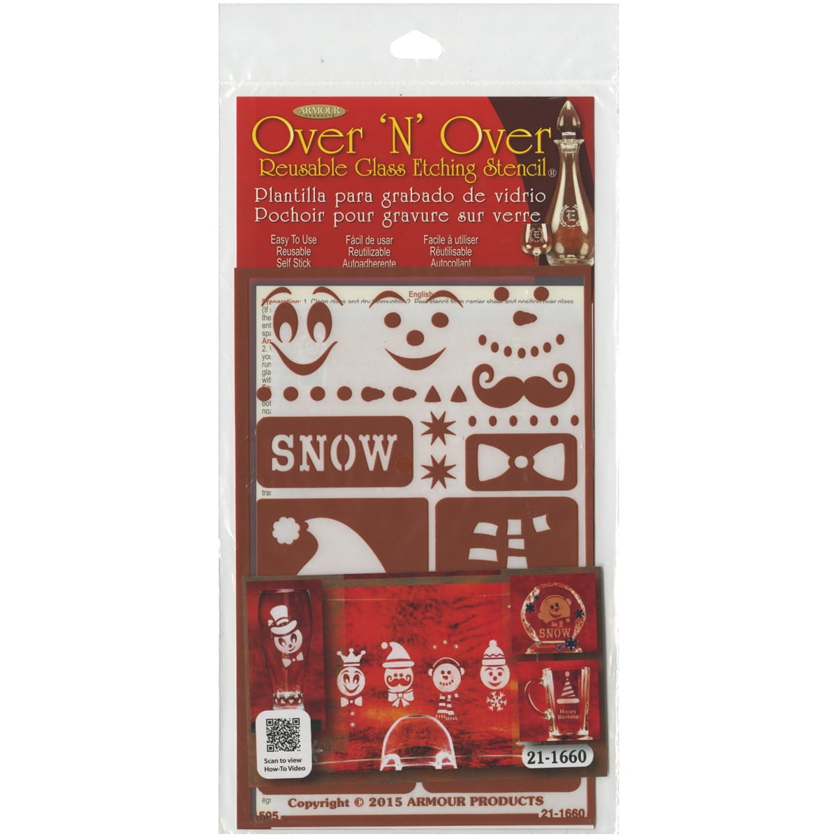 Over 'N' Over Reusable Stencils, 5" x 8" - Walmart.com