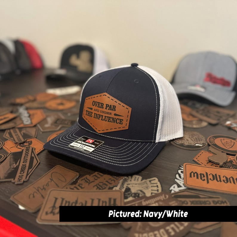 Over Par and Under The Influence Hat | Golf Hat | Tik Tok Hat | Leather ...