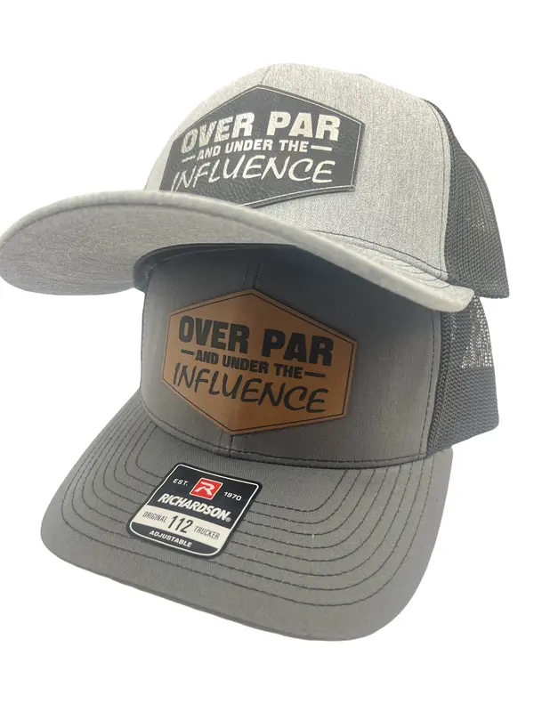 Over Par and Under the Influence Hat - Leather Patch Hat - Walmart.com