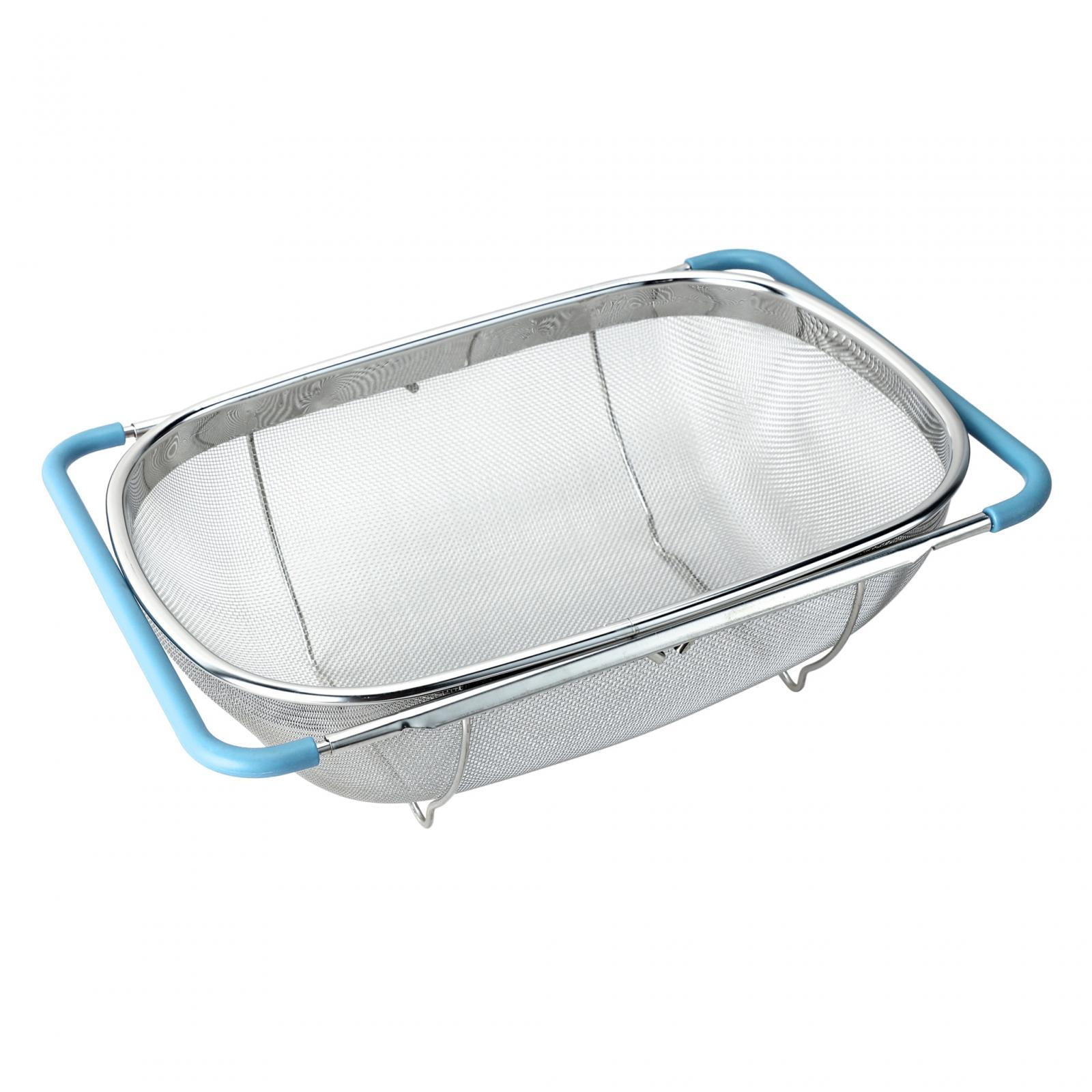 Over Sink Colander Strainer Basket, Expandable Stainless Steel Strainer ...