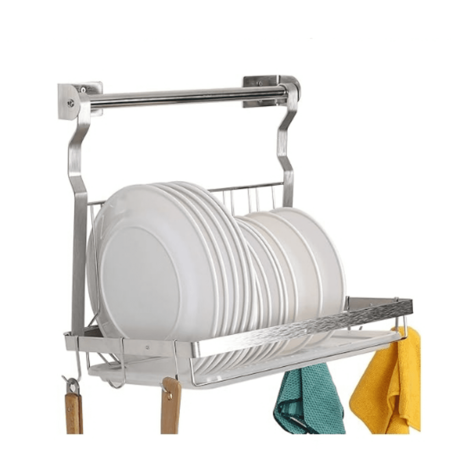 Over Sink Dish Drainer Drying Rack, Stainless Steel Foldable Wall ...
