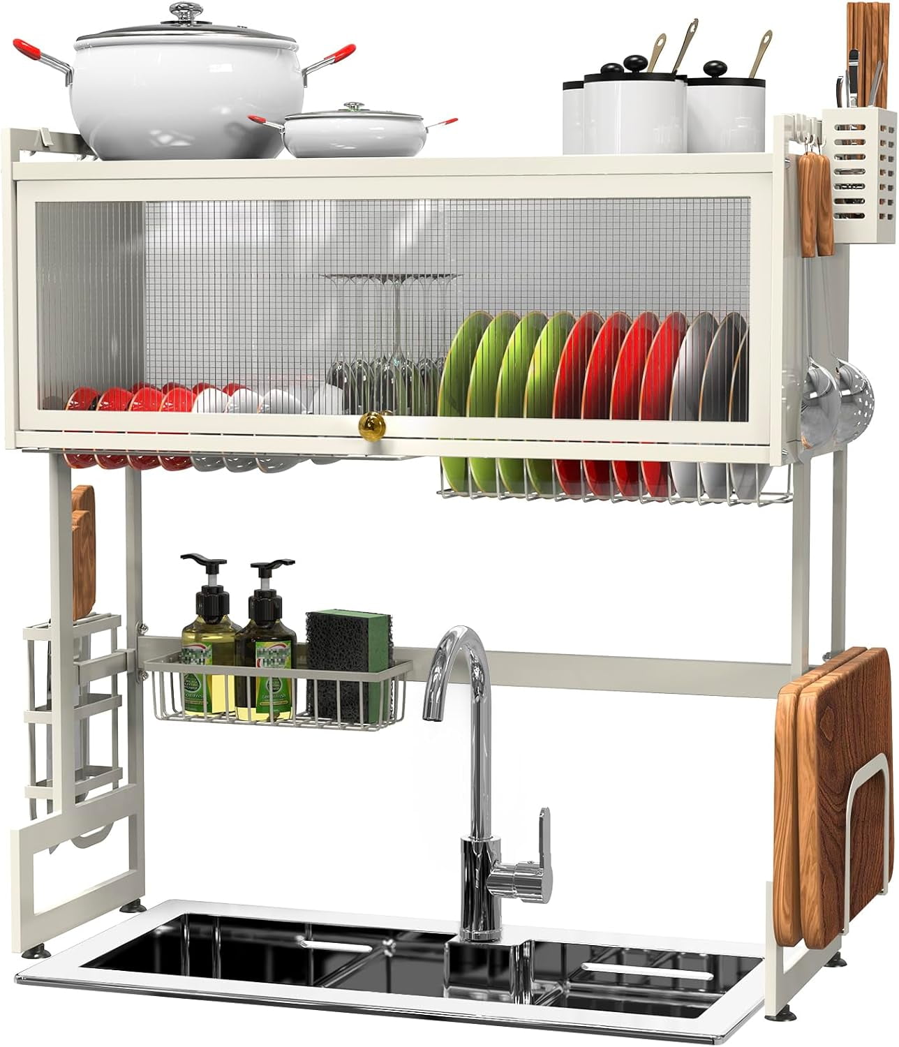 Over Sink Dish Drying Rack, 29.5 inch, Kitchen Organizers and Storage ...