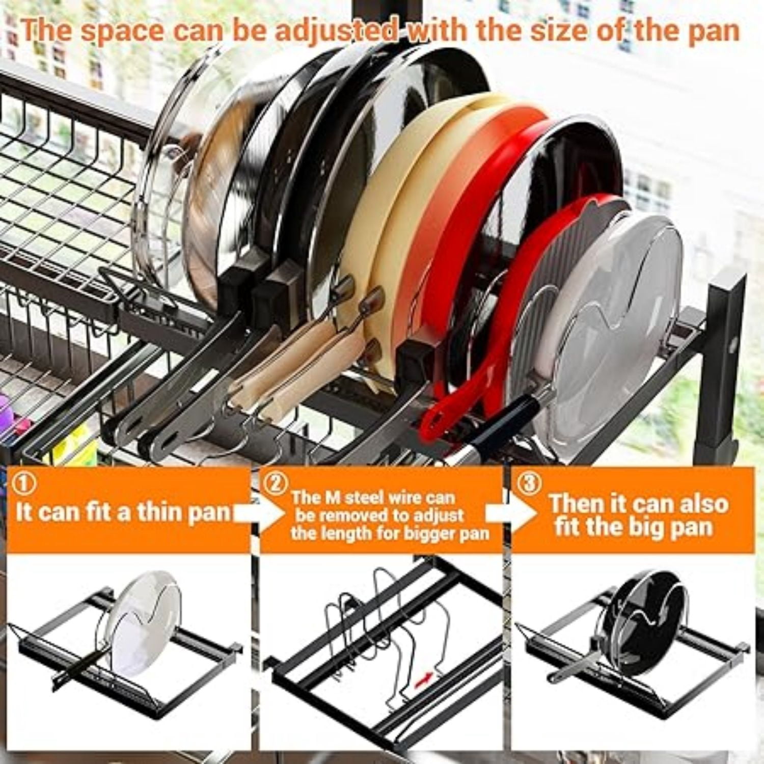 Over Sink Dish Drying Rack (Expandable Height/Length) Snap-On Design ...