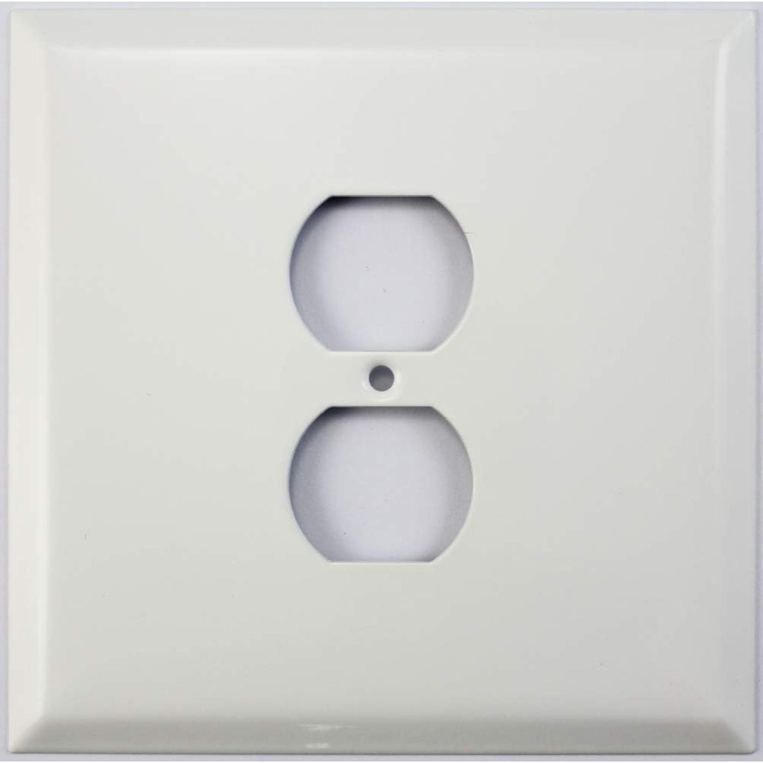 Over Sized Jumbo Smooth White 2 Gang Wall Plate - 1 Duplex Electrical ...