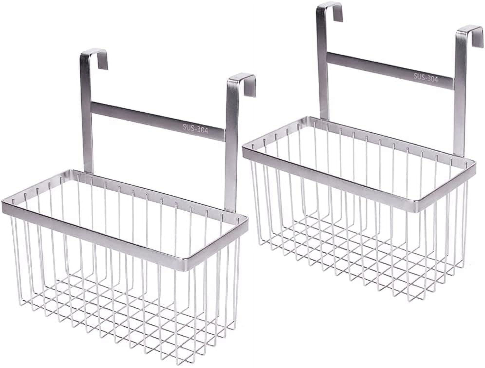 Over The Bathroom Shower Door Caddy Hanging Storage Organizer Baskets ...