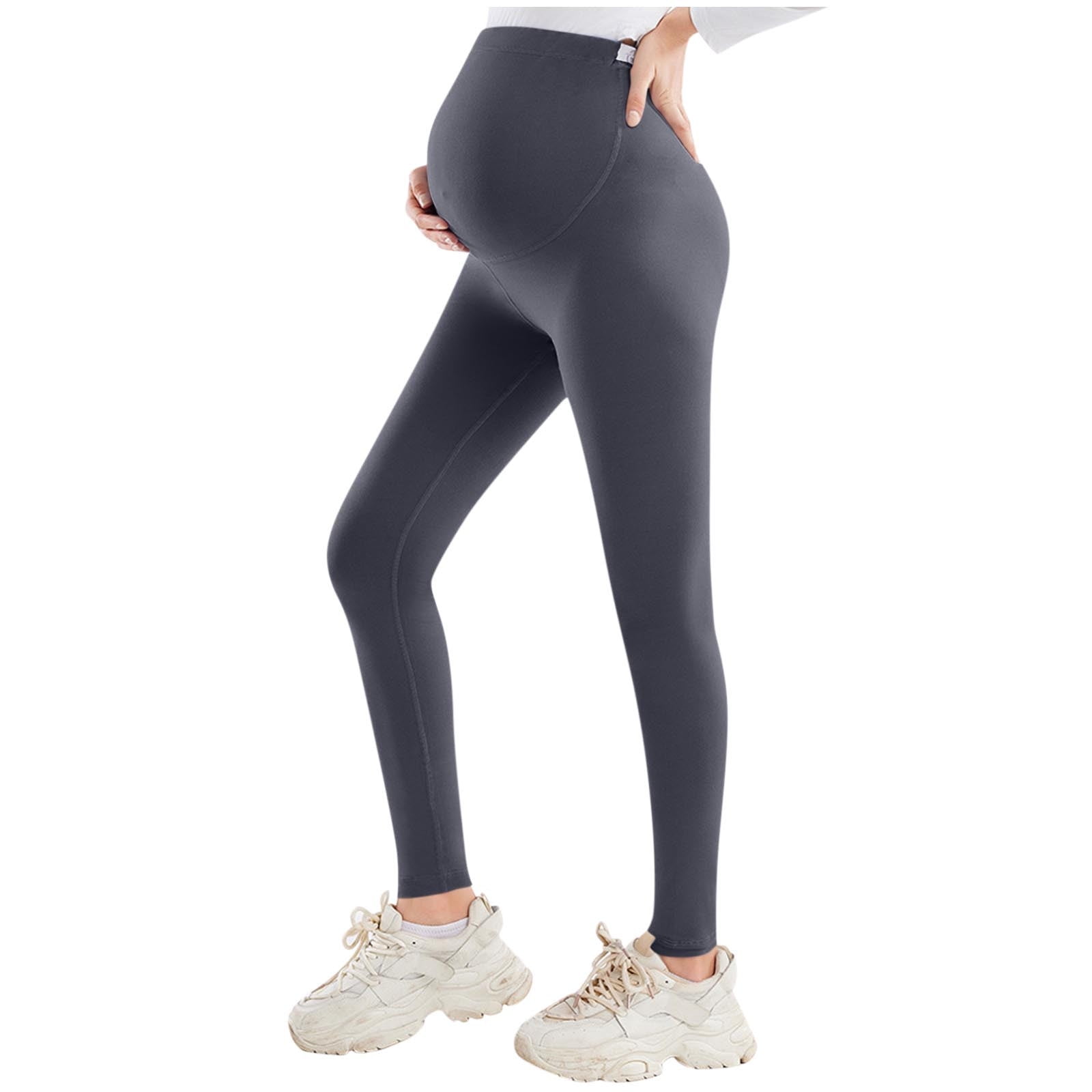 Over The Belly Maternity Leggings Yoga Athletic Butt Lifting Pregnancy ...