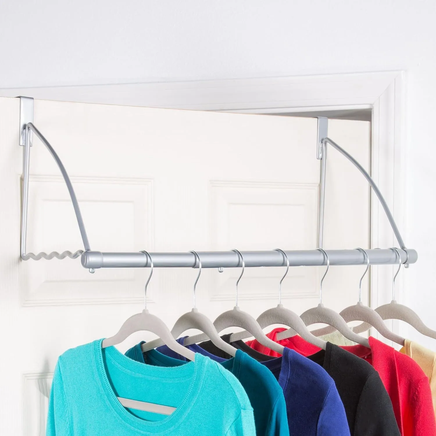 Over The Door Hanger - Rack Hangers for Clothes - Gray - Walmart.com
