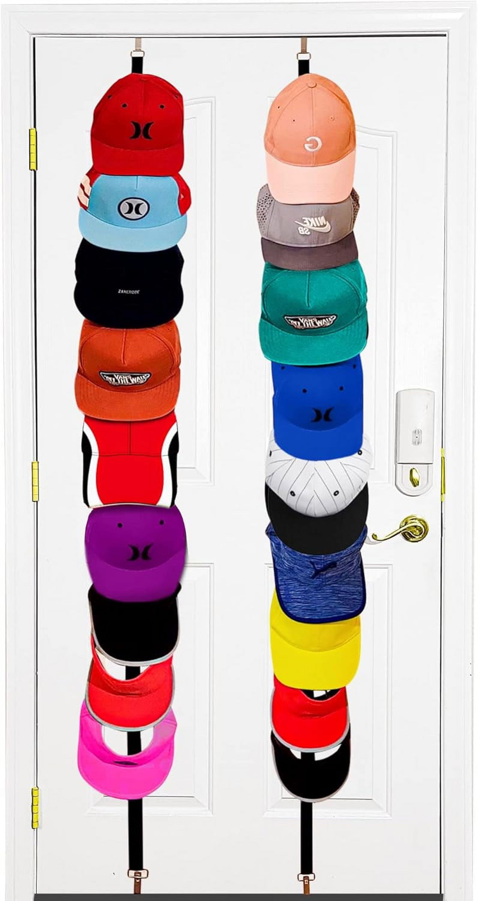 Over The Door Hat Rack | Hat Rack for Door | Hat Organizer | Two Straps ...
