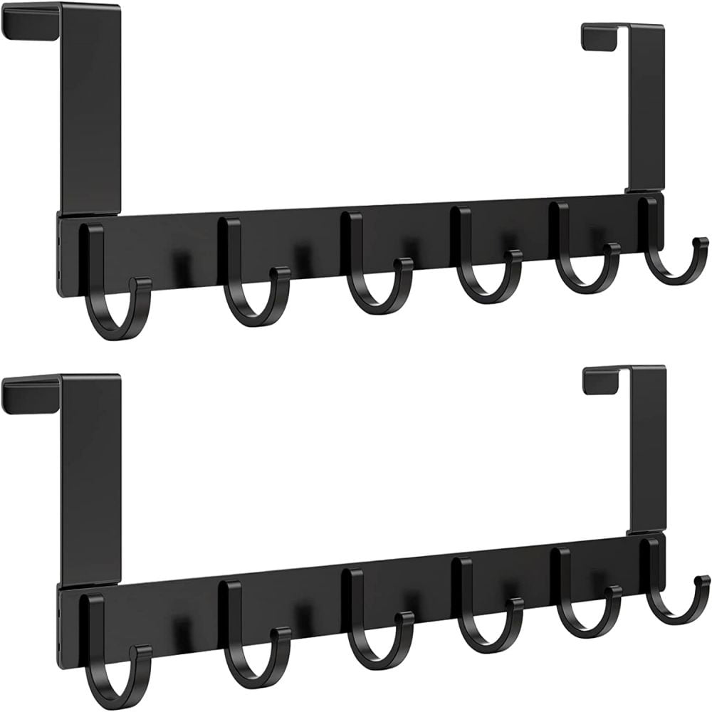 Over The Door Heavy Duty Hooks, Sturdy Steel Construction Rust ...