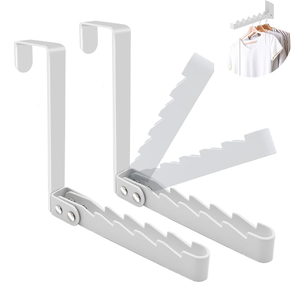 Over The Door Hooks Hanger - Folding Over The Door Organizer Rack ...