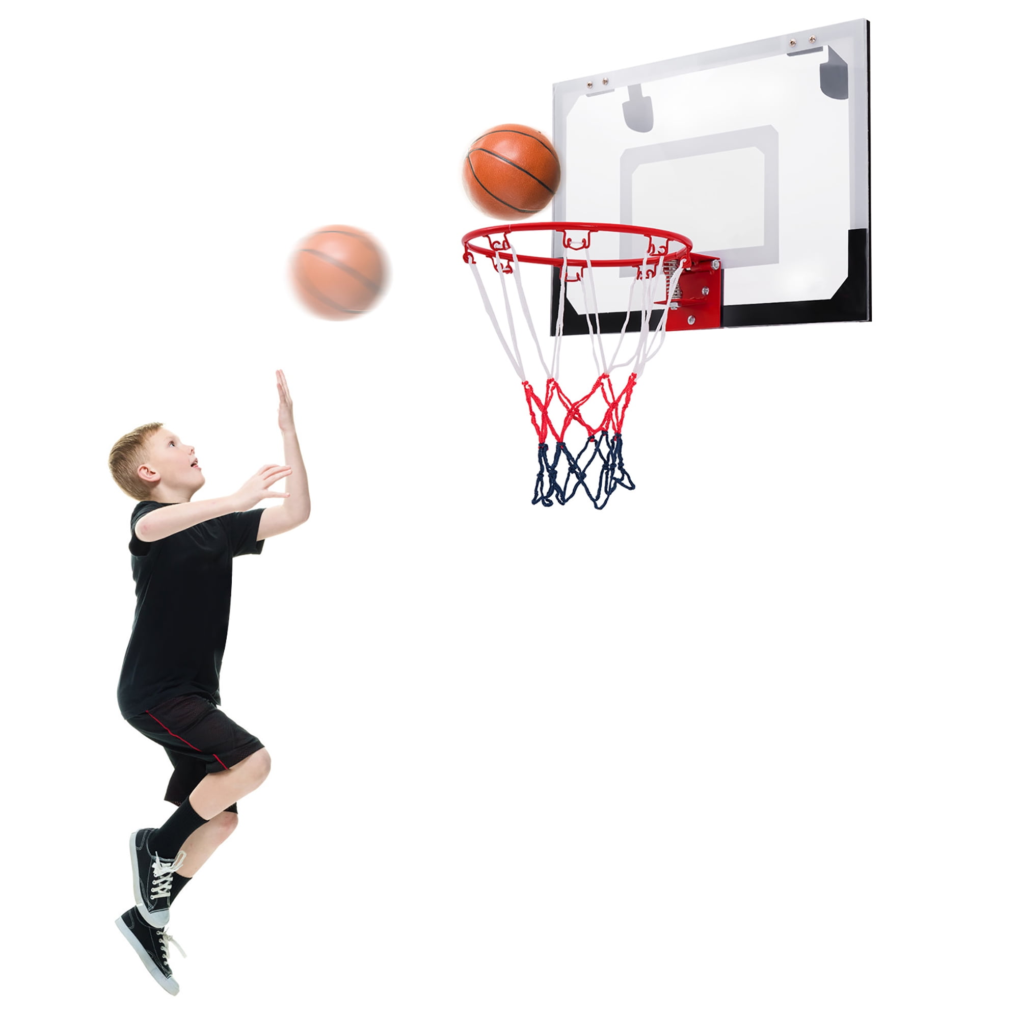 Over-The-Door Mini Basketball Hoop Includes Basketball & Hand Pump 2 ...