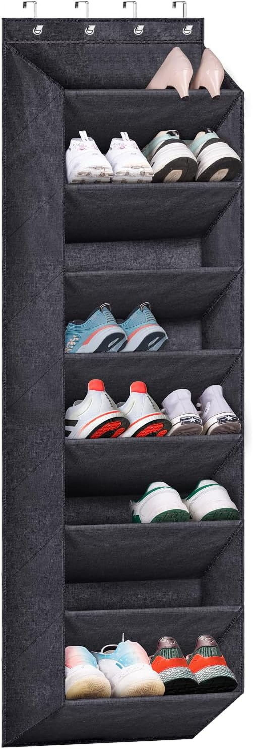 Over-The-Door Narrow Shoe Organizer - Deep Pocket Hanging Storage for ...