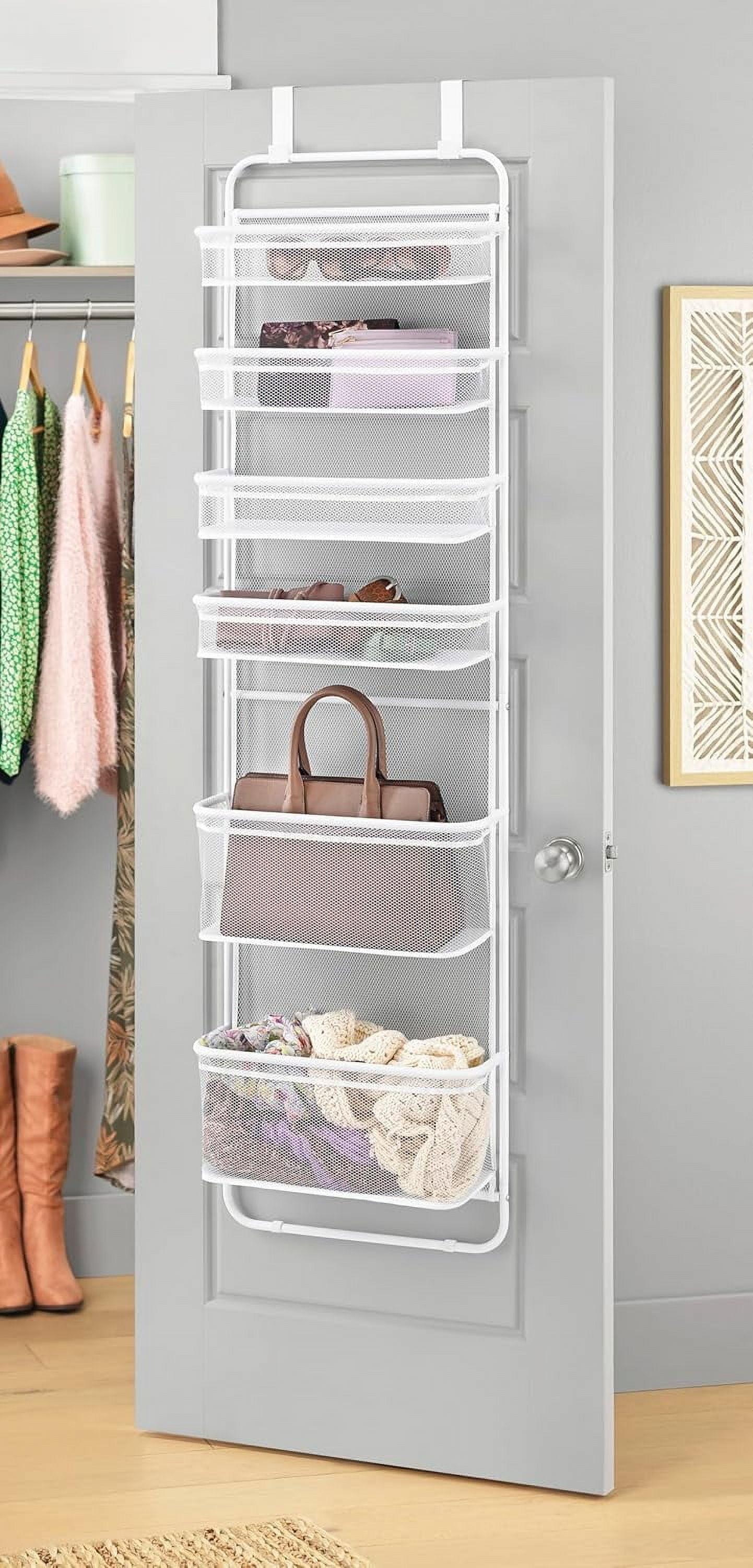 Over The Door Organizer - 6 Sections - Pantry, Bathroom, Accessory ...