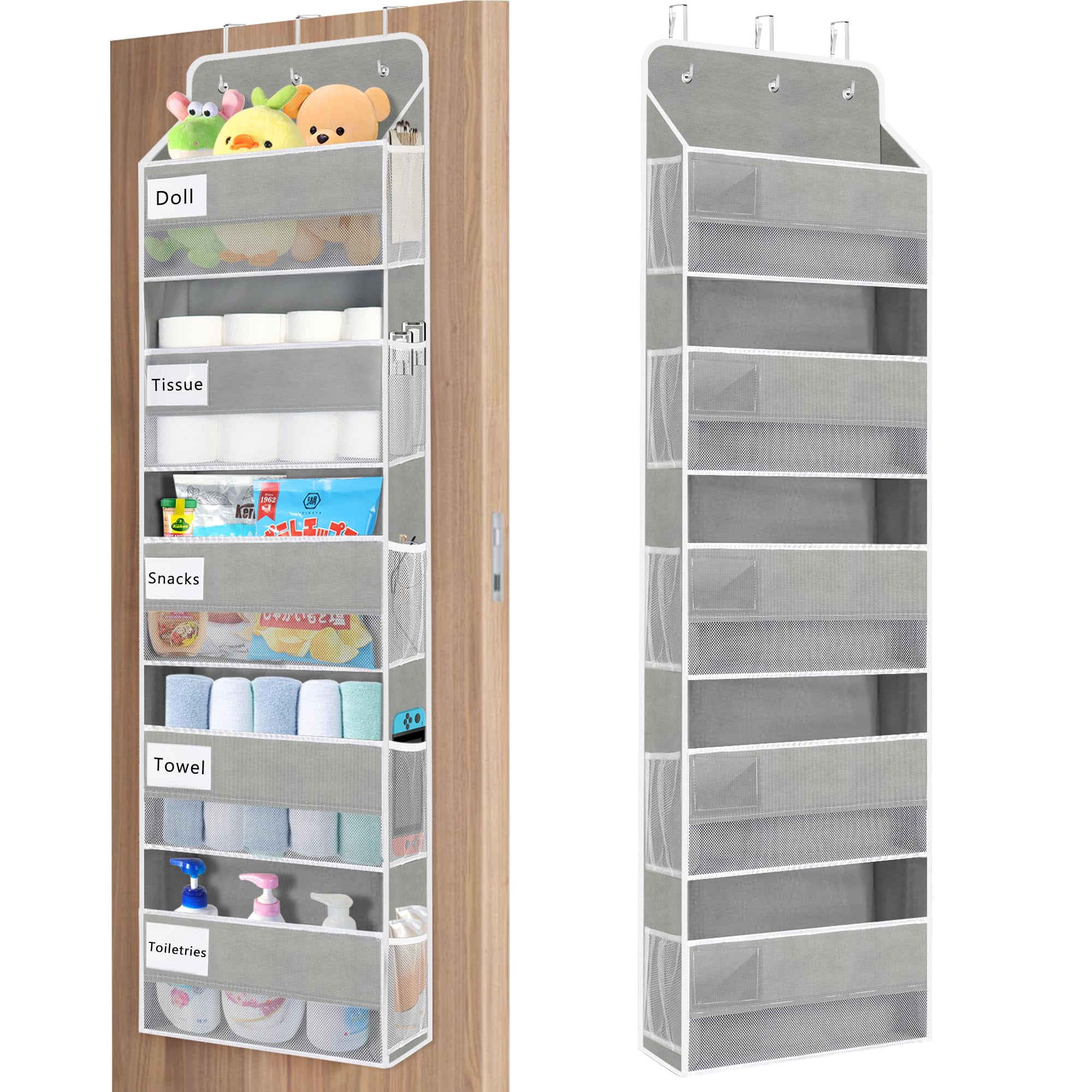 Over The Door Organizer Storage, 44lbs Weight Capacity Hanging Door ...