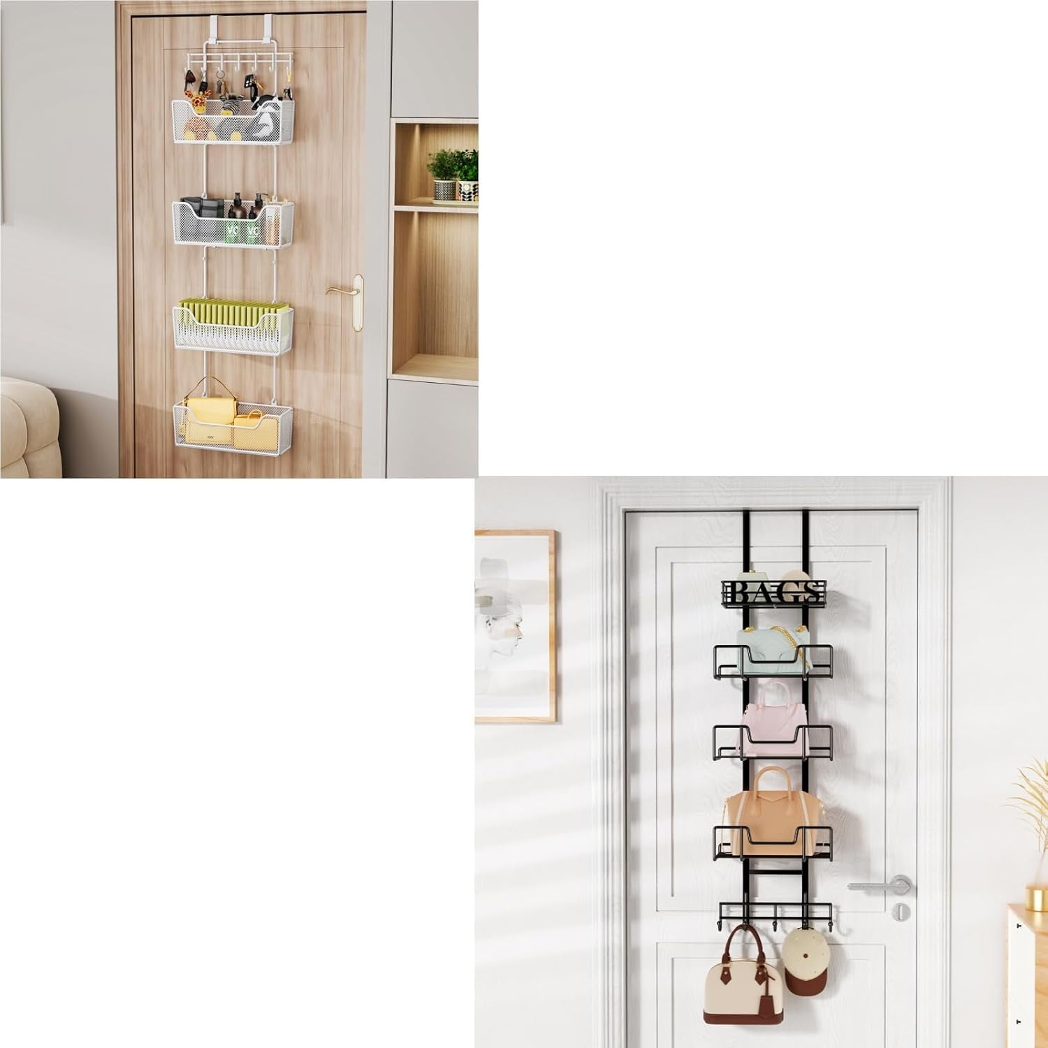 Over The Door Organizer and Hanging Purse Organizer Storage Rack ...