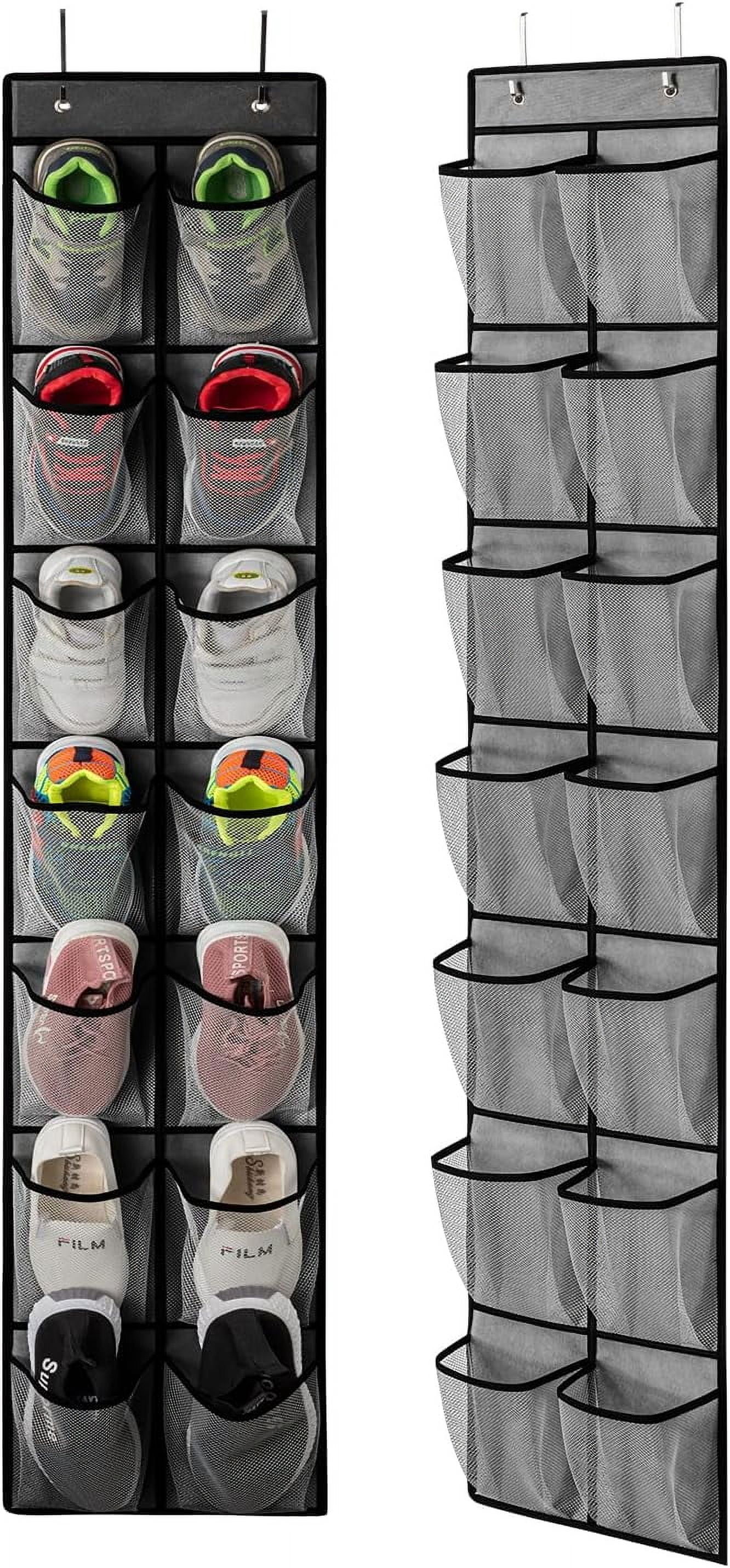 Over The Door Shoe Organizer,Hanging Shoe Organizer 12 Mesh Pockets ...