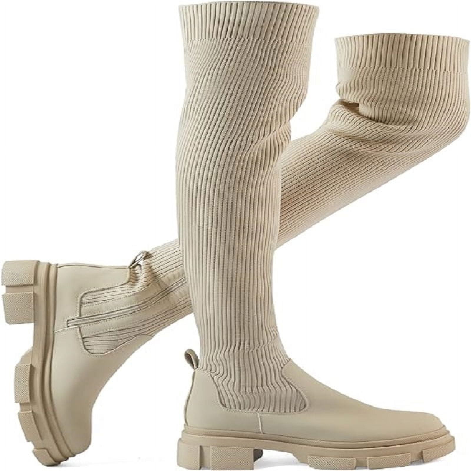 Over The Knee Boots for Women Wide Calf, Platform Thigh High Boots ...