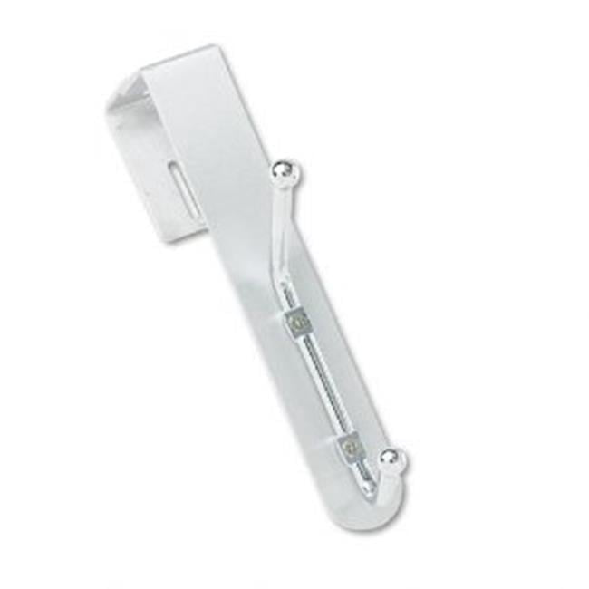Over-The-Panel Double-Garment Hook- 1 1/2w x 8 5/8h- Satin Aluminum ...
