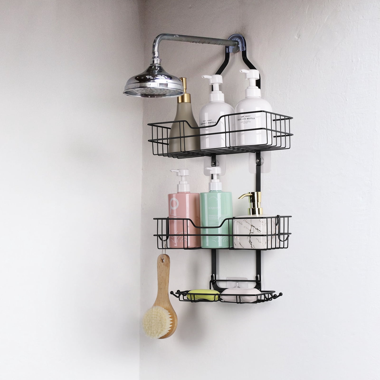 Over The Shower Head Organizer, 3-Tier Hanging Bathroom Caddy with ...