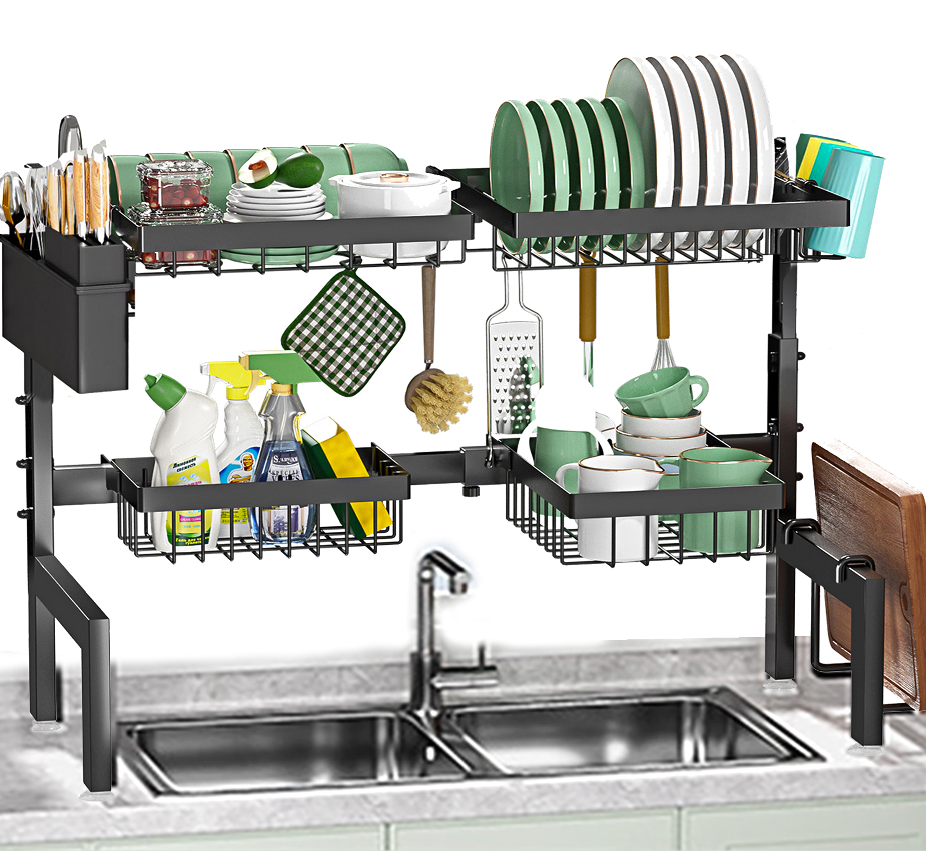 Roll up Dish Drying Rack, Over The Sink Kitchen Sink Dish Rack ...