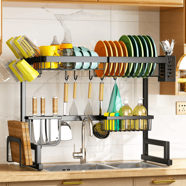 "Elemore Home Extendable Over The Sink Dish Drying Rack, Kitchen ...