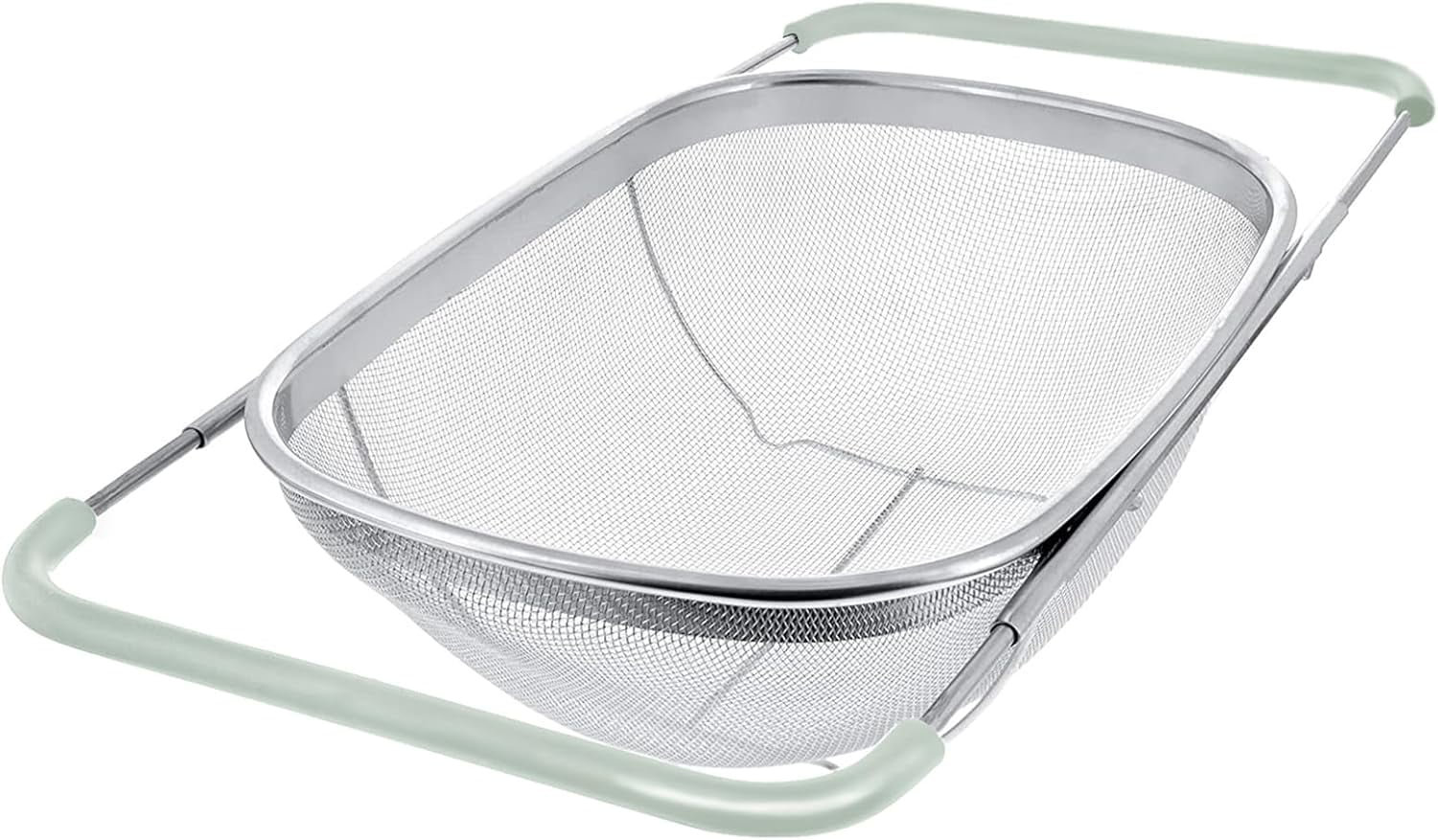 Over The Sink Strainer, 6 Quart Stainless Steel Oval Colander with ...