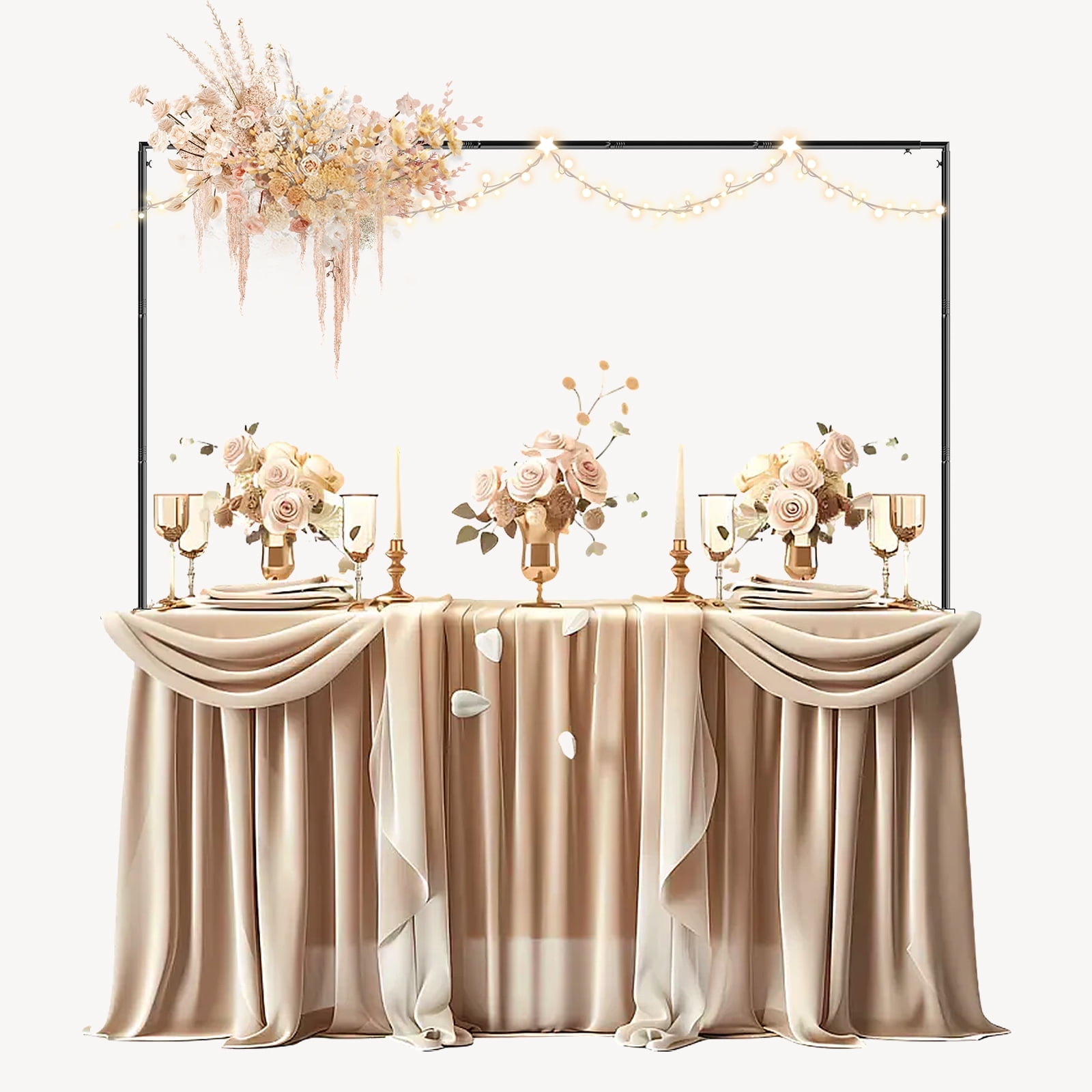 Over The Table Rod Stand with Clamps, Adjustable Metal Balloon Flower ...