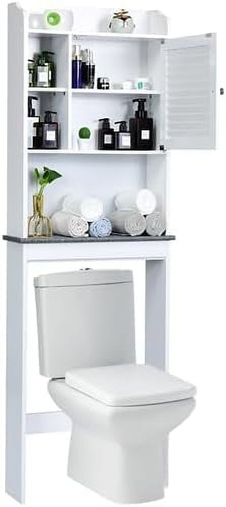 Over-The-Toilet Space-Saving Cabinet - 4-Tier Freestanding Bathroom ...