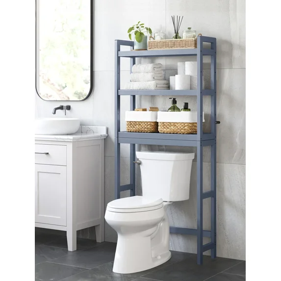 Over The Toilet Storage, 3-Tier Bamboo Over Toilet Rack Bathroom ...