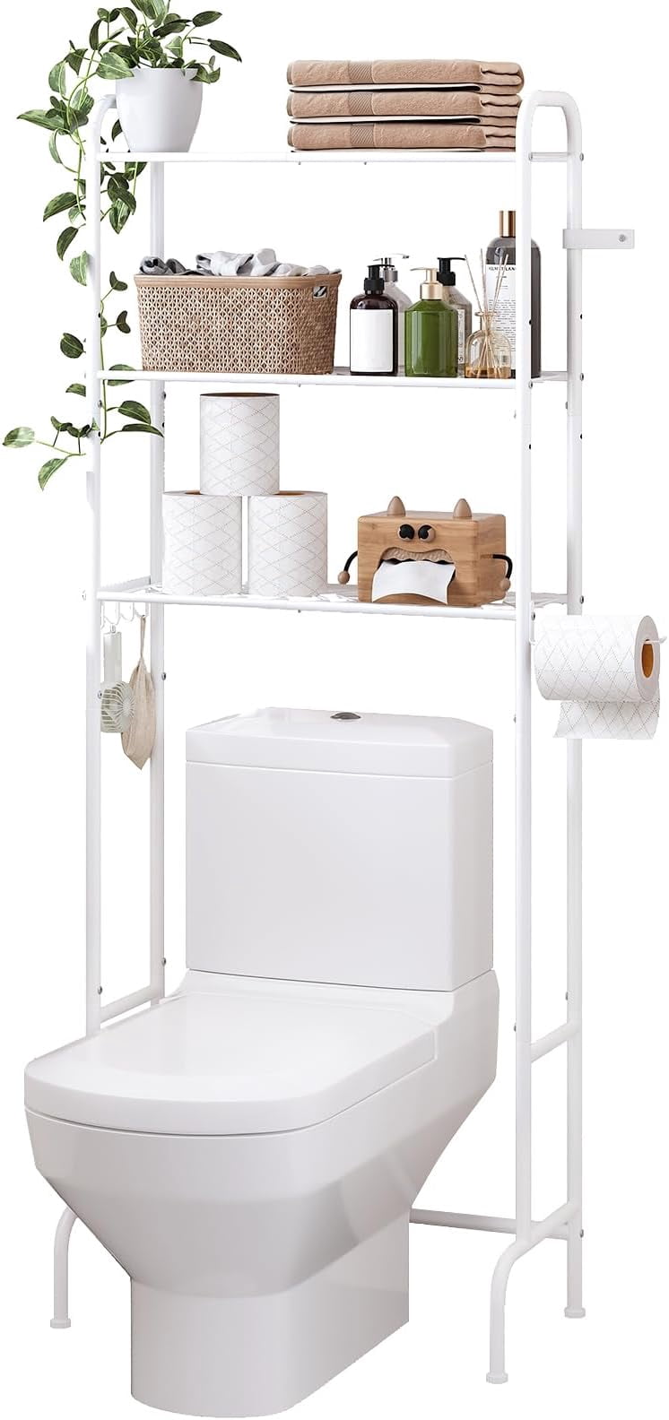 Over The Toilet Storage,3-Tier Bathroom Organizer, Freestanding Space ...