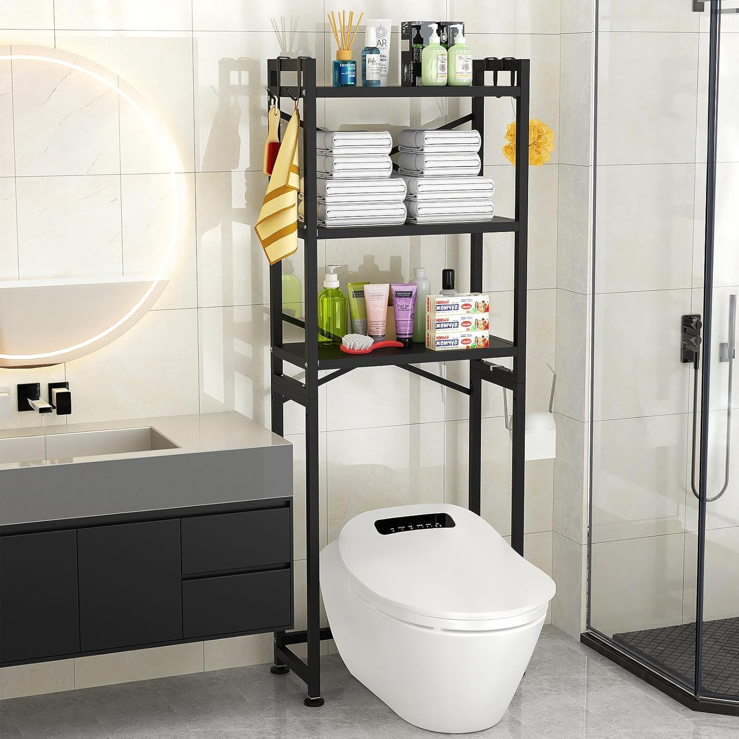 Over The Toilet Storage,3-Tier,Bathroom Toilet Organizer ...