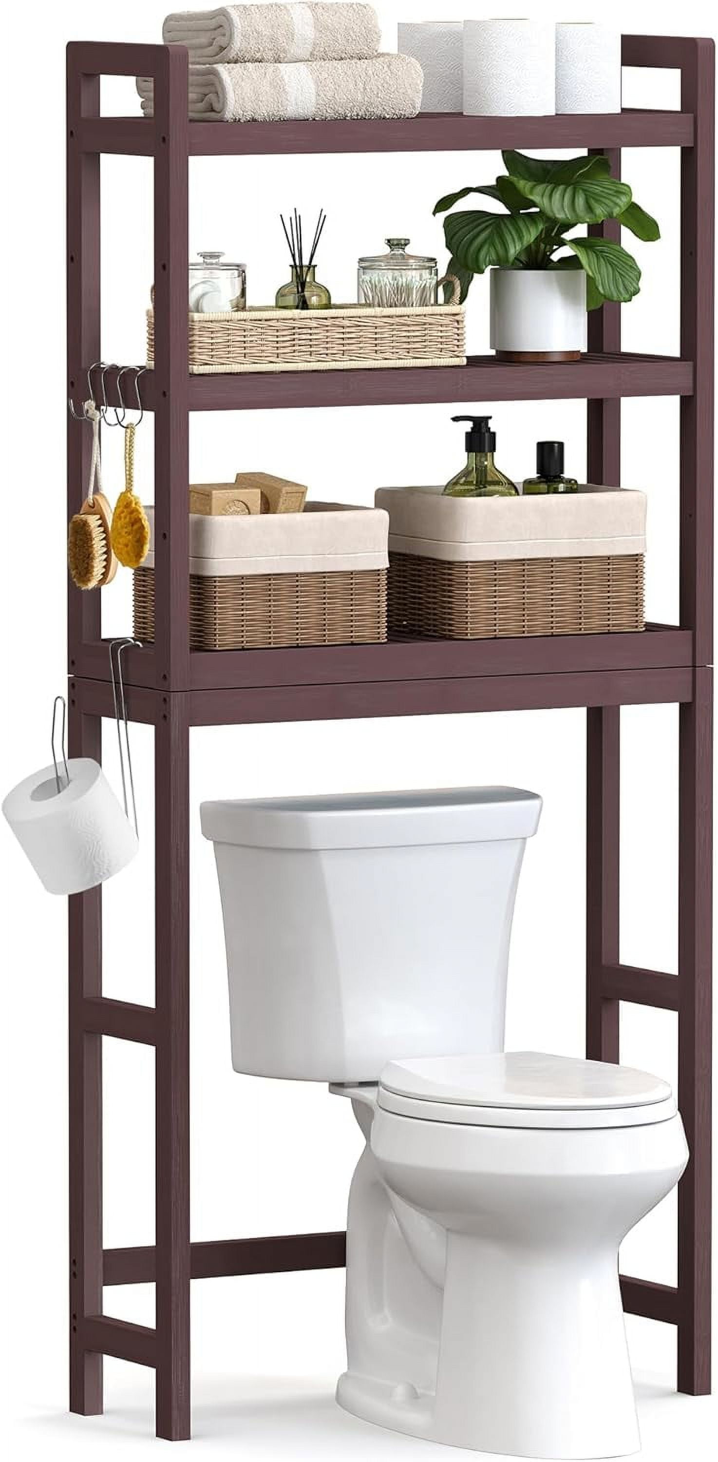 Over The Toilet Storage, 3-Tier Over Toilet Bathroom Organizer with ...