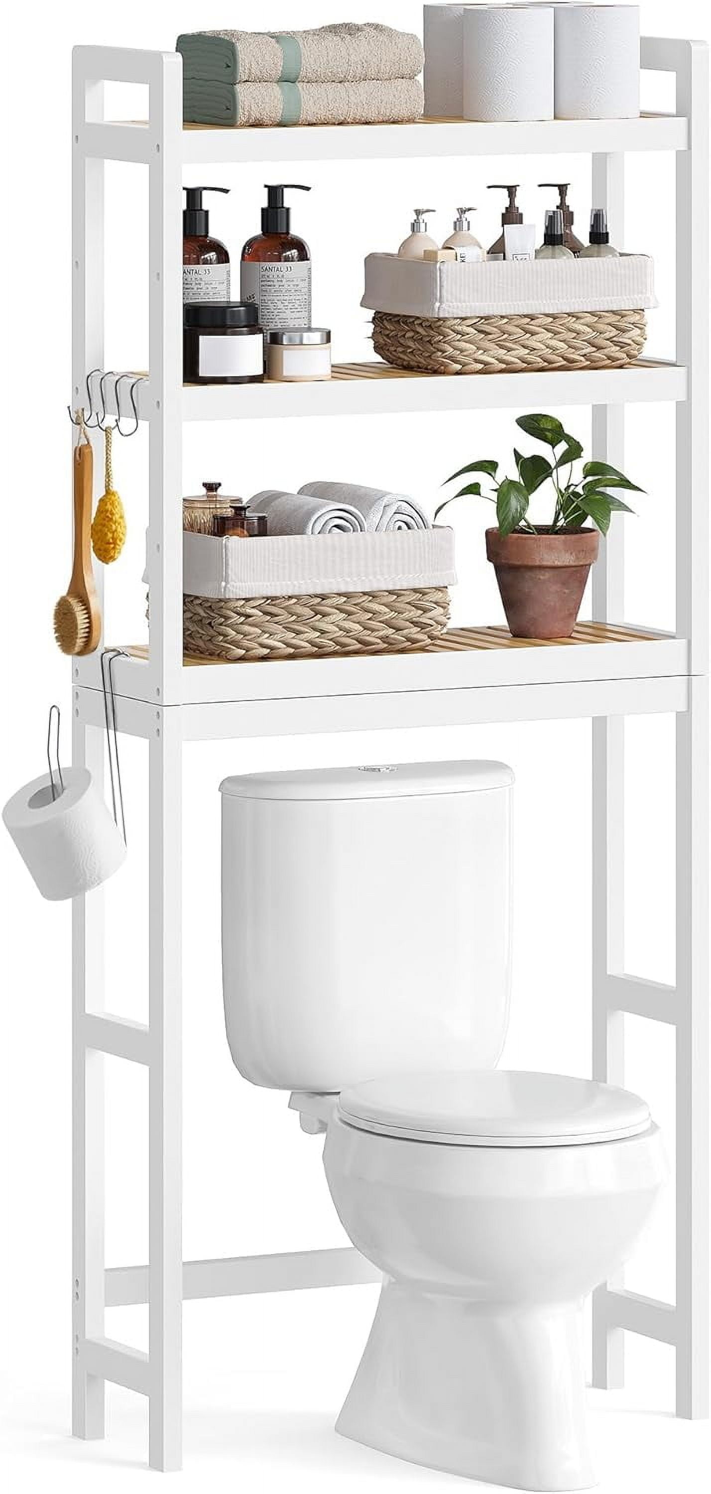 Over The Toilet Storage, 3-Tier Over Toilet Bathroom Organizer with ...
