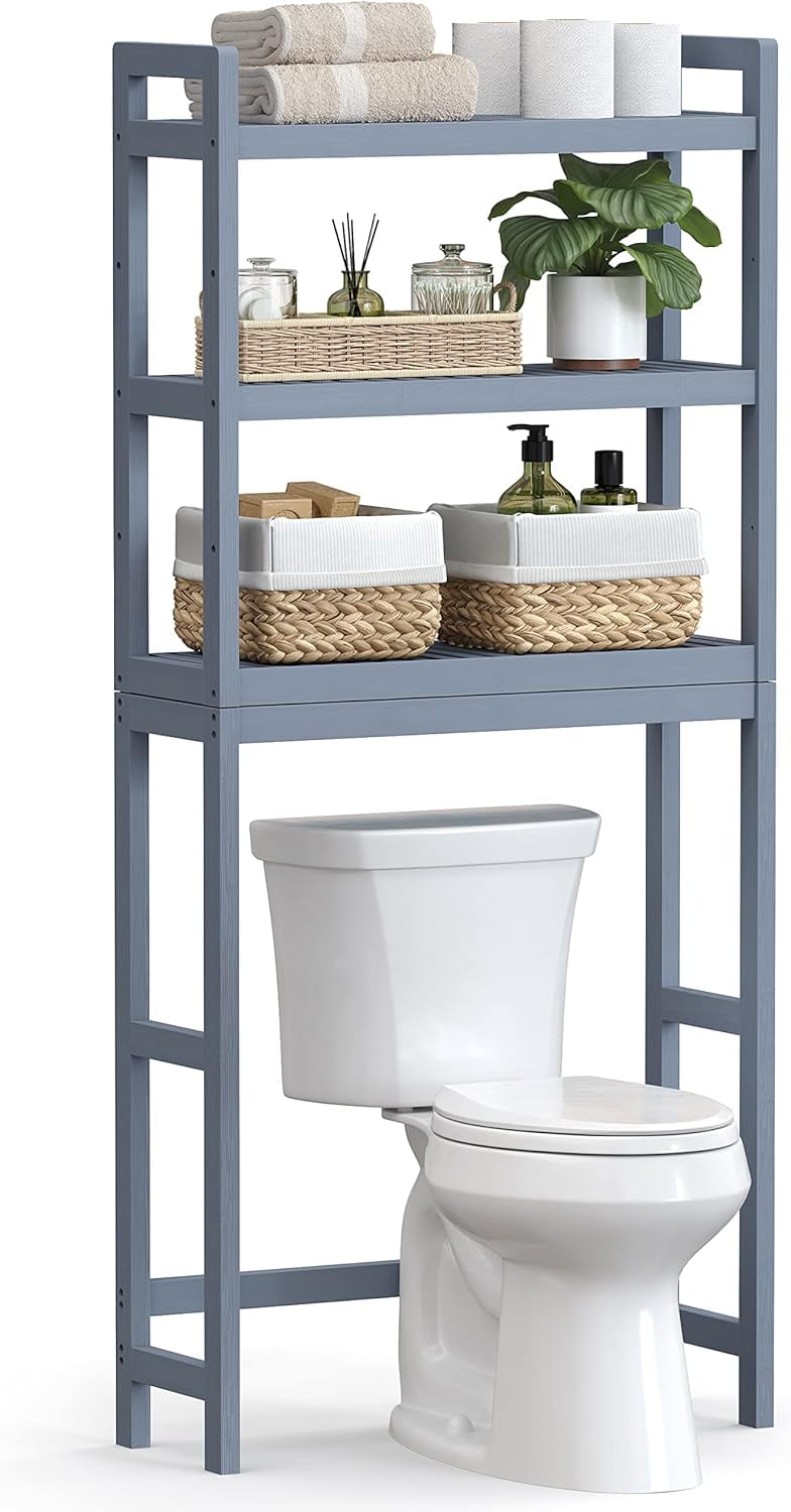 Over The Toilet Storage, 3-Tier Over Toilet Bathroom Organizer with ...